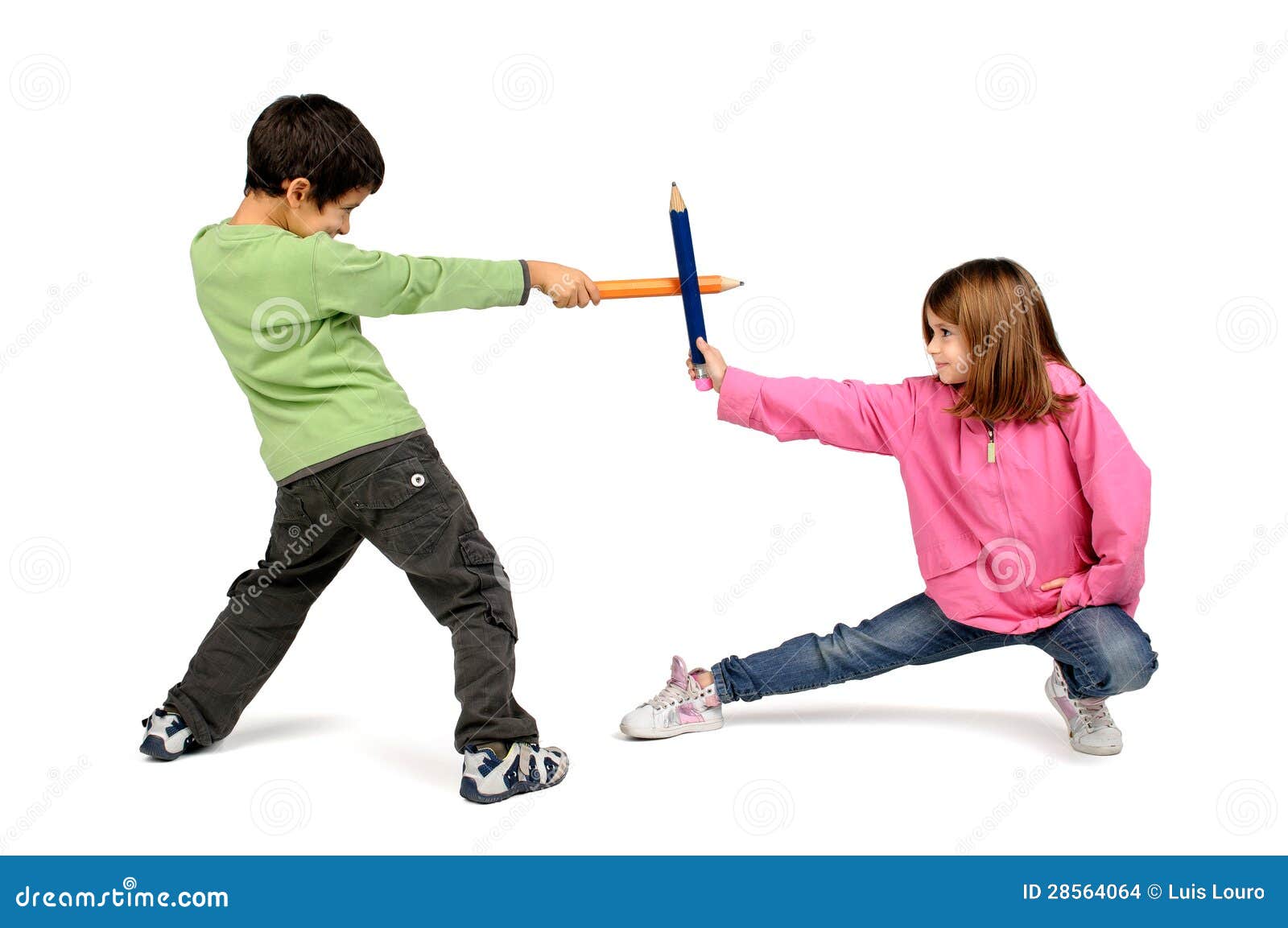 Pencil fight stock photo. Image of happy, play, school - 28564064