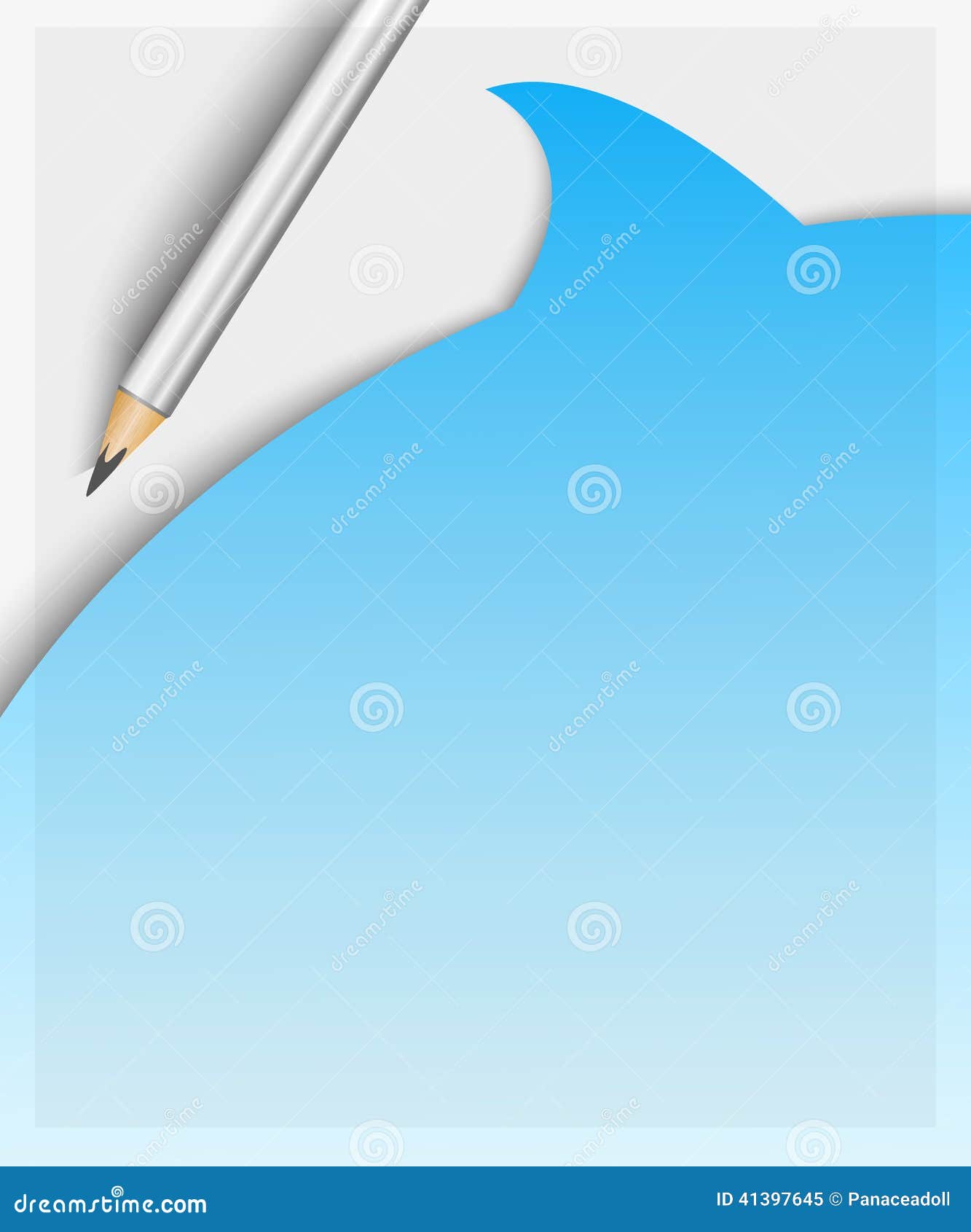 Pencil Filling Up the Questionnaire on White Paper Stock Illustration ...