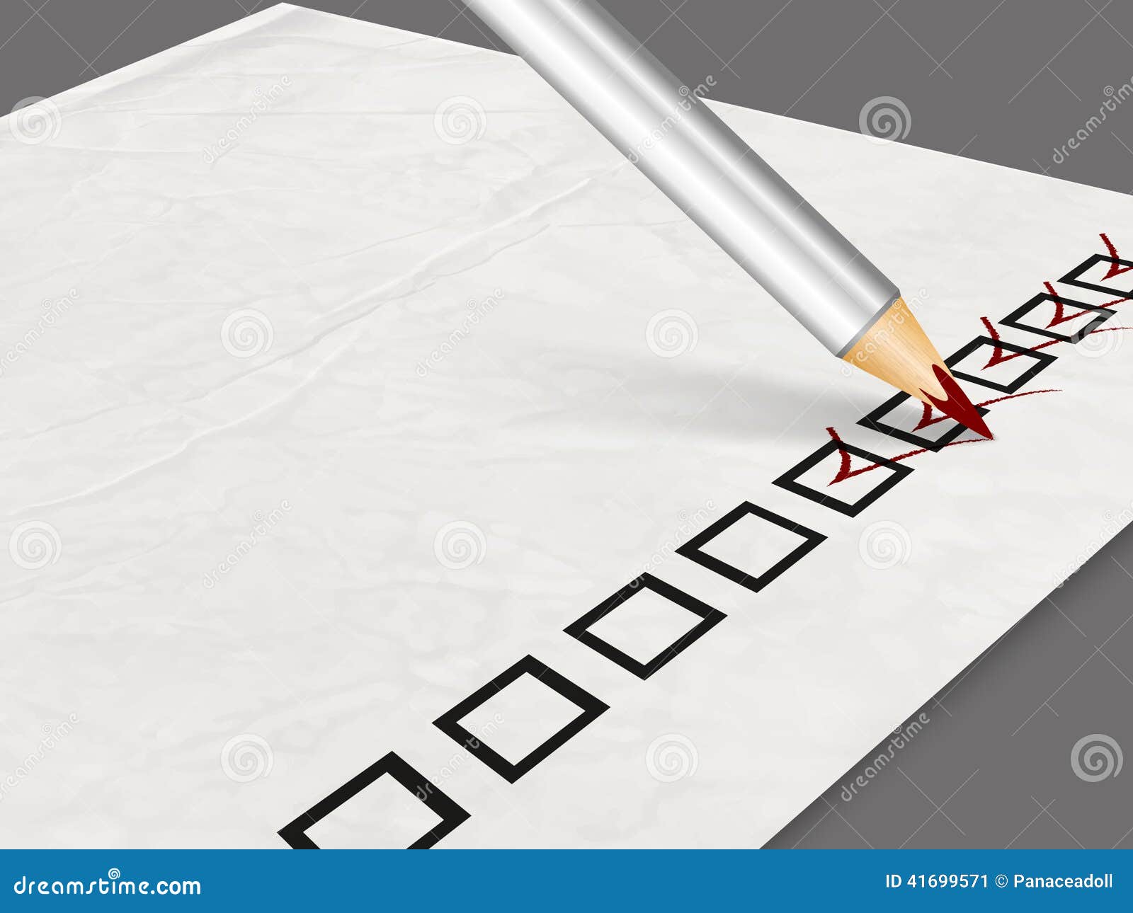 Pencil Filling Up The Questionnaire On White Paper Royalty-Free ...