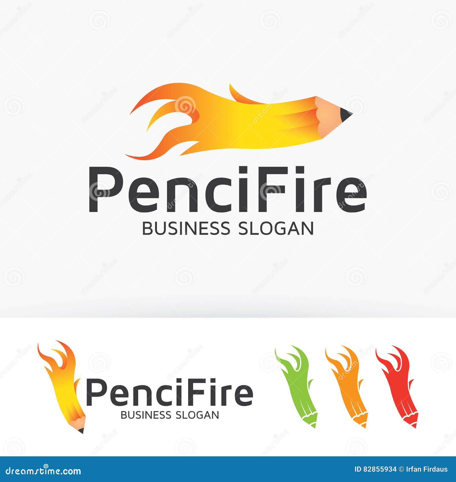 Pencil Fire stock vector. Illustration of design, fire - 82855934