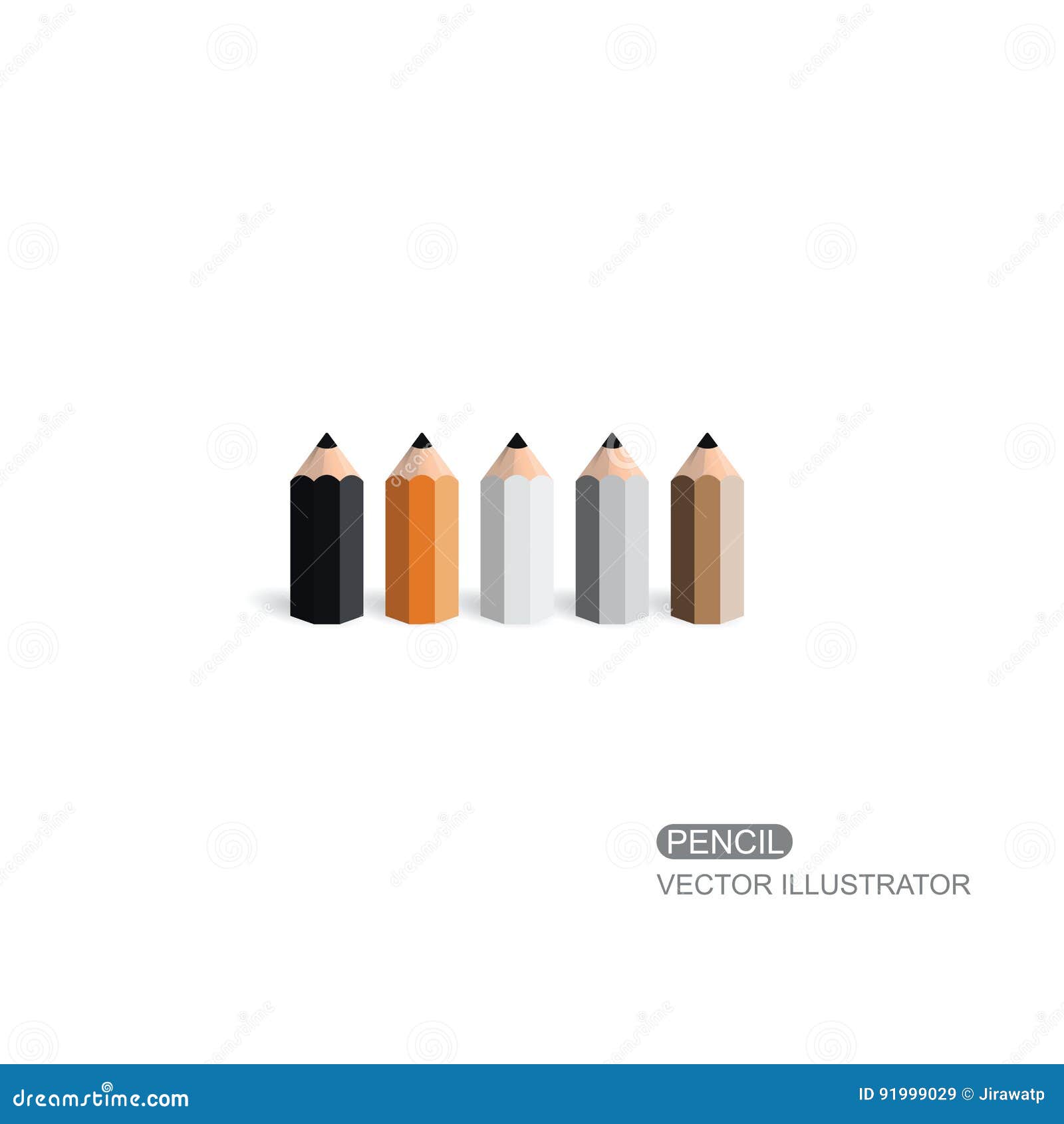 Pencil. Flat Design Vector Icon Stock Vector - Illustration of simple ...