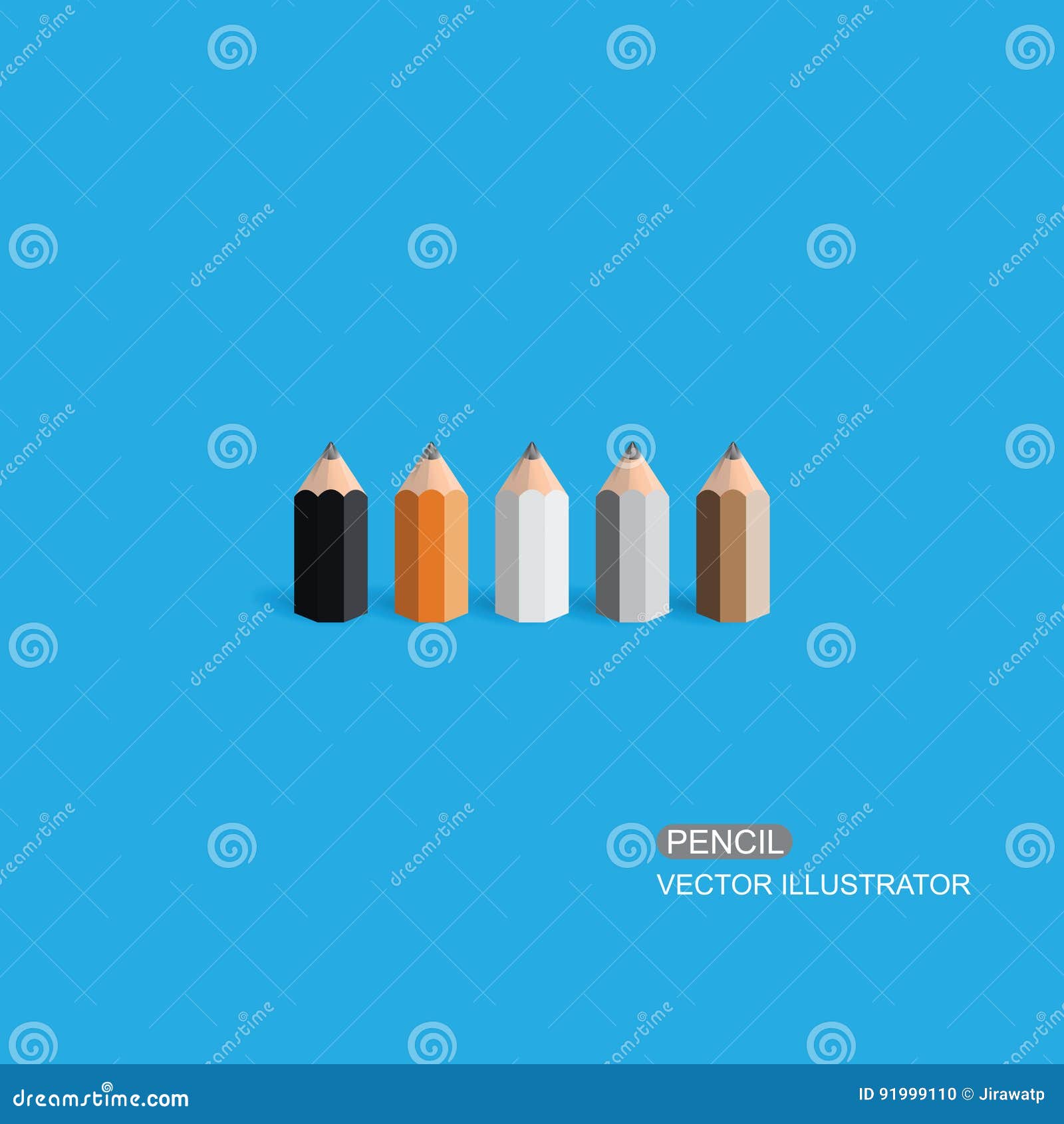 Pencil. Flat Design Vector Icon Stock Vector - Illustration of design ...
