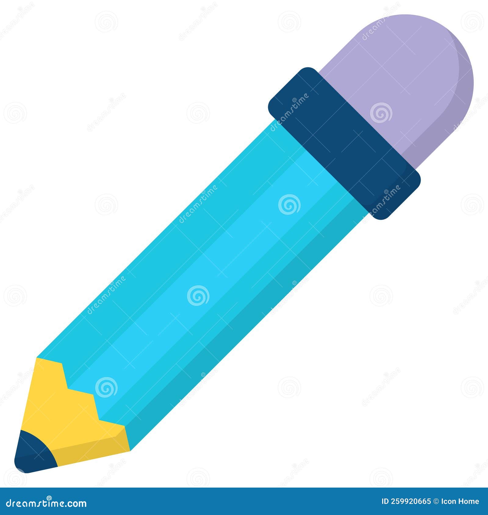 Pencil Flat Icon , Photography and Digital Art Flat Vector Icon Stock ...