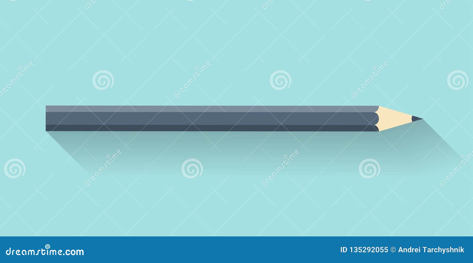 Pencil in a Flat Style. Drawing. Office Supplies. Vector Illustration ...