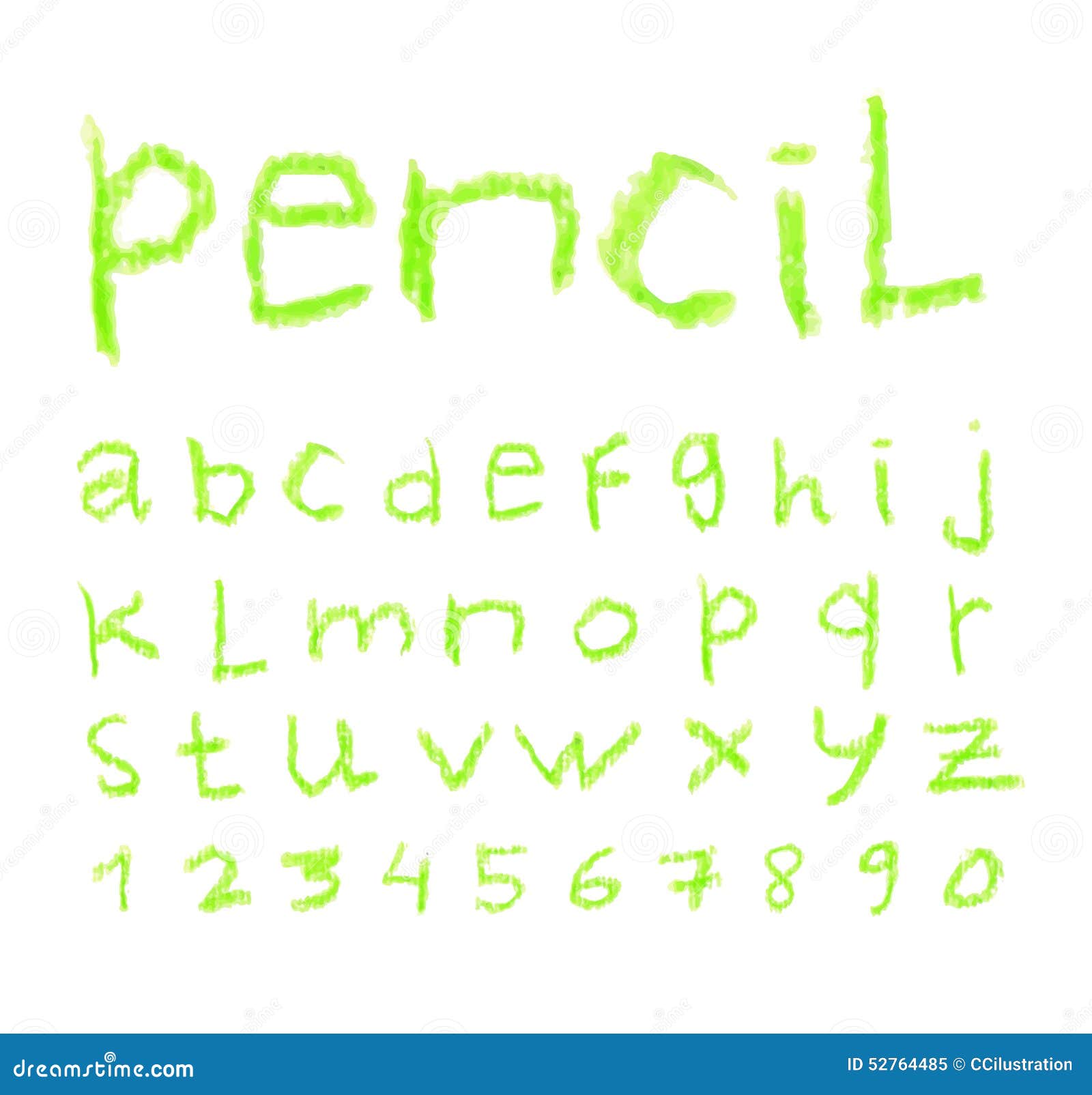 Pencil Font Hand Drawn. Vector Illustration Stock Vector - Illustration ...