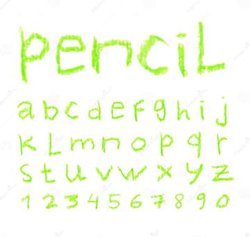 Pencil Font Hand Drawn. Vector Illustration Stock Vector - Illustration ...
