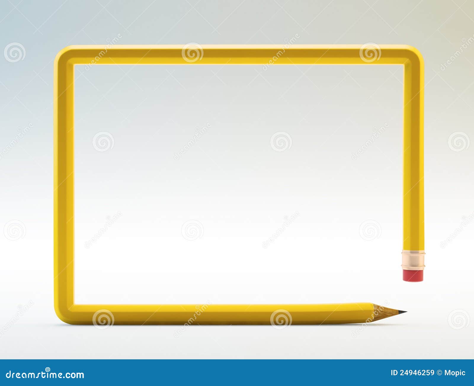 Pencil forming a frame stock illustration. Illustration of drawing ...