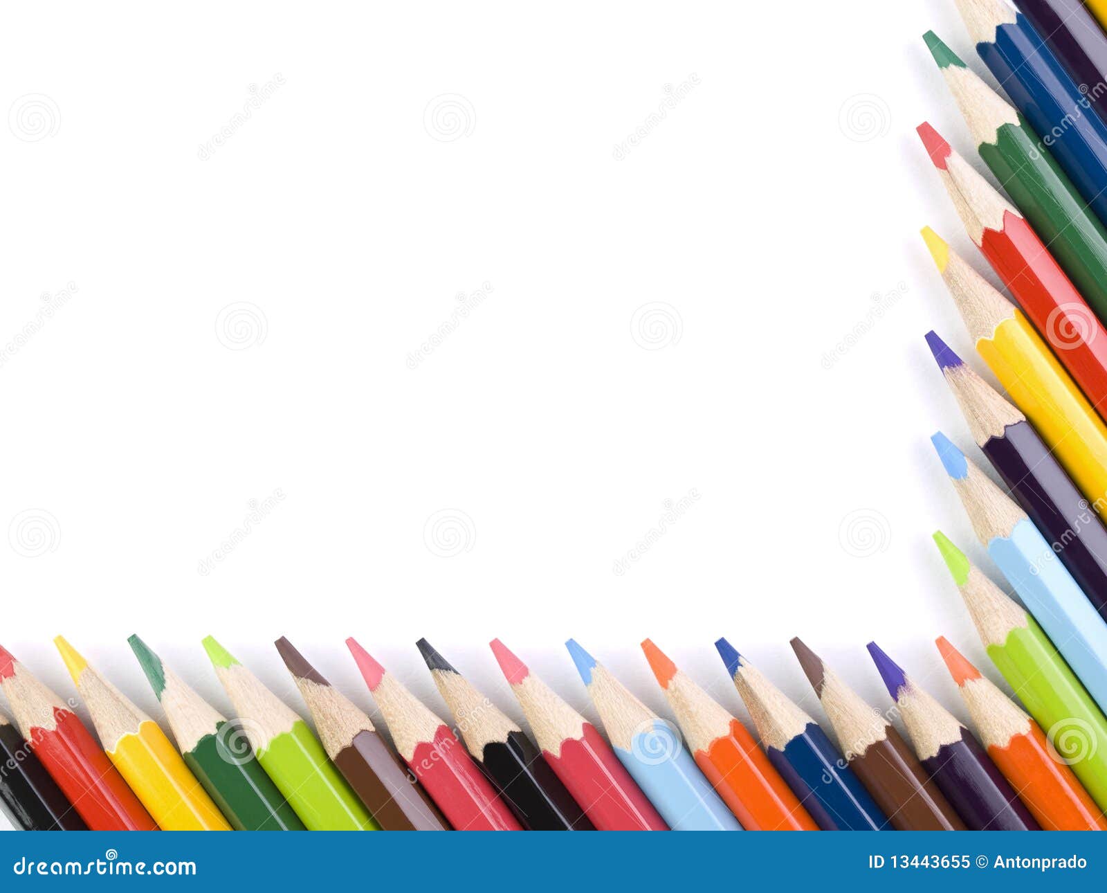 Pencil frame stock image. Image of pattern, assortment - 13443655