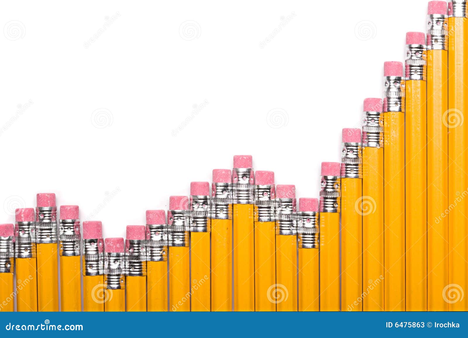 Pencil graph stock image. Image of color, isolated, eraser - 6475863