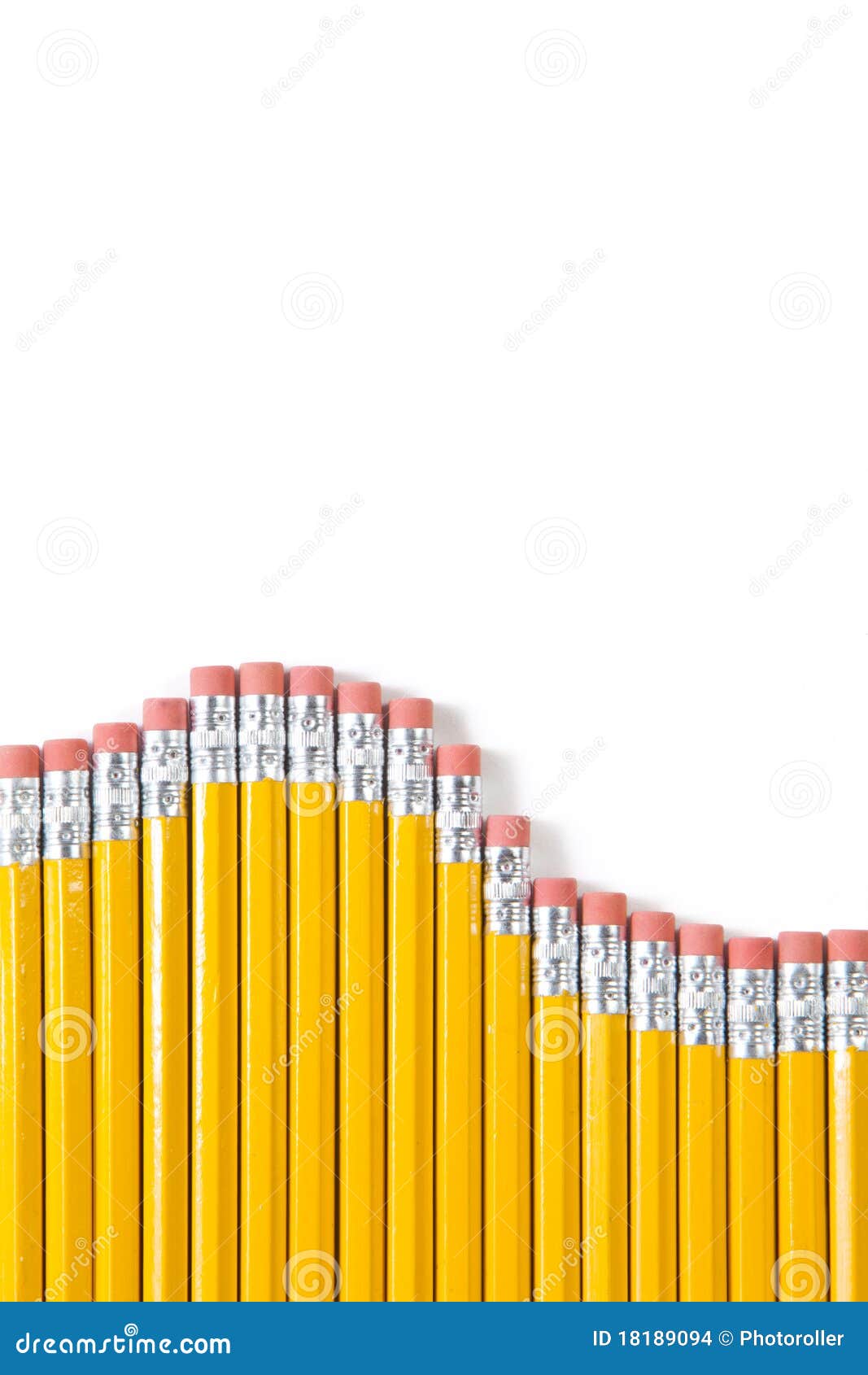 Pencil Graph Isolated On White Stock Photo - Image of isolated, pencils ...