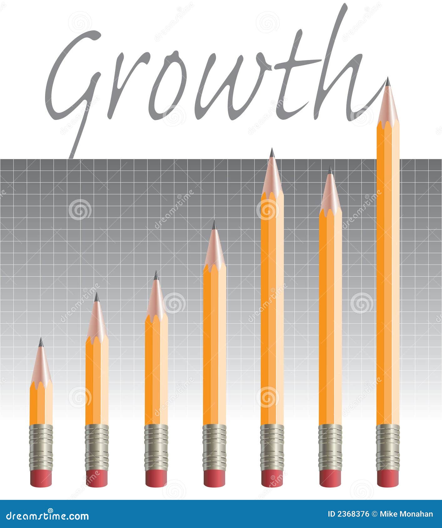 Pencil-graph stock vector. Illustration of currency, grow - 2368376