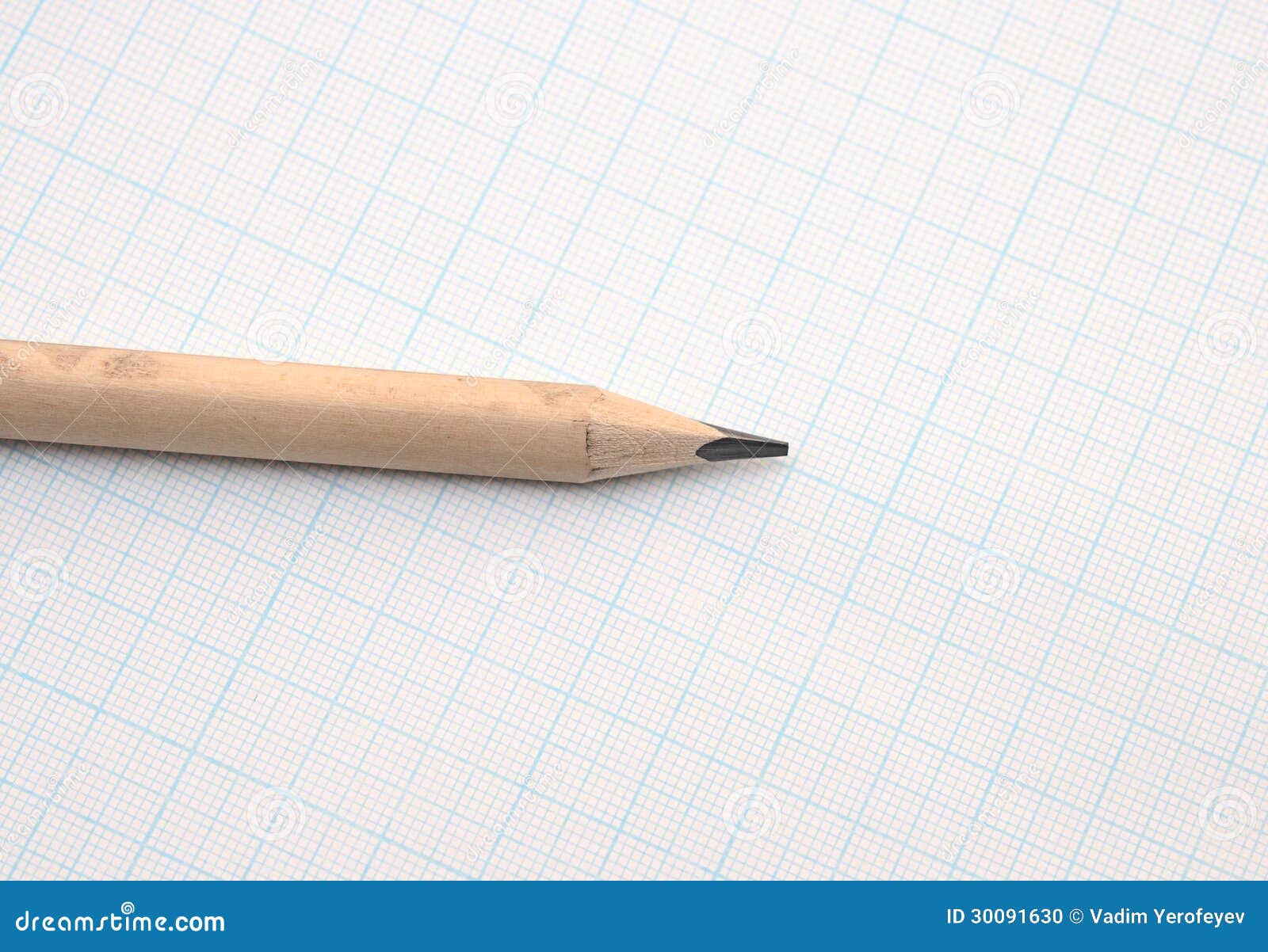 Pencil on graph paper stock photo. Image of bright, blue - 30091630