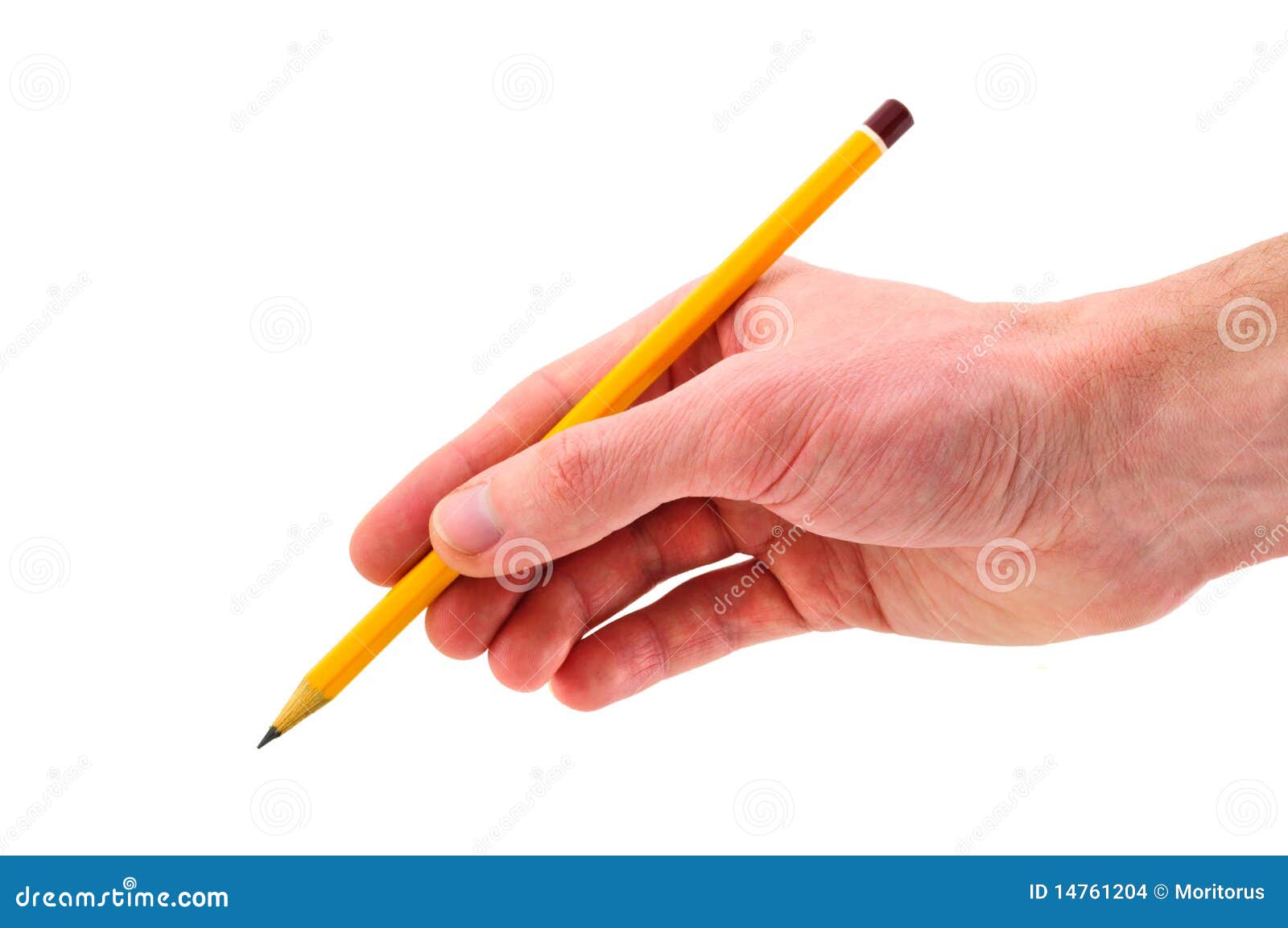 Pencil in hand stock photo. Image of write, work, hand - 14761204