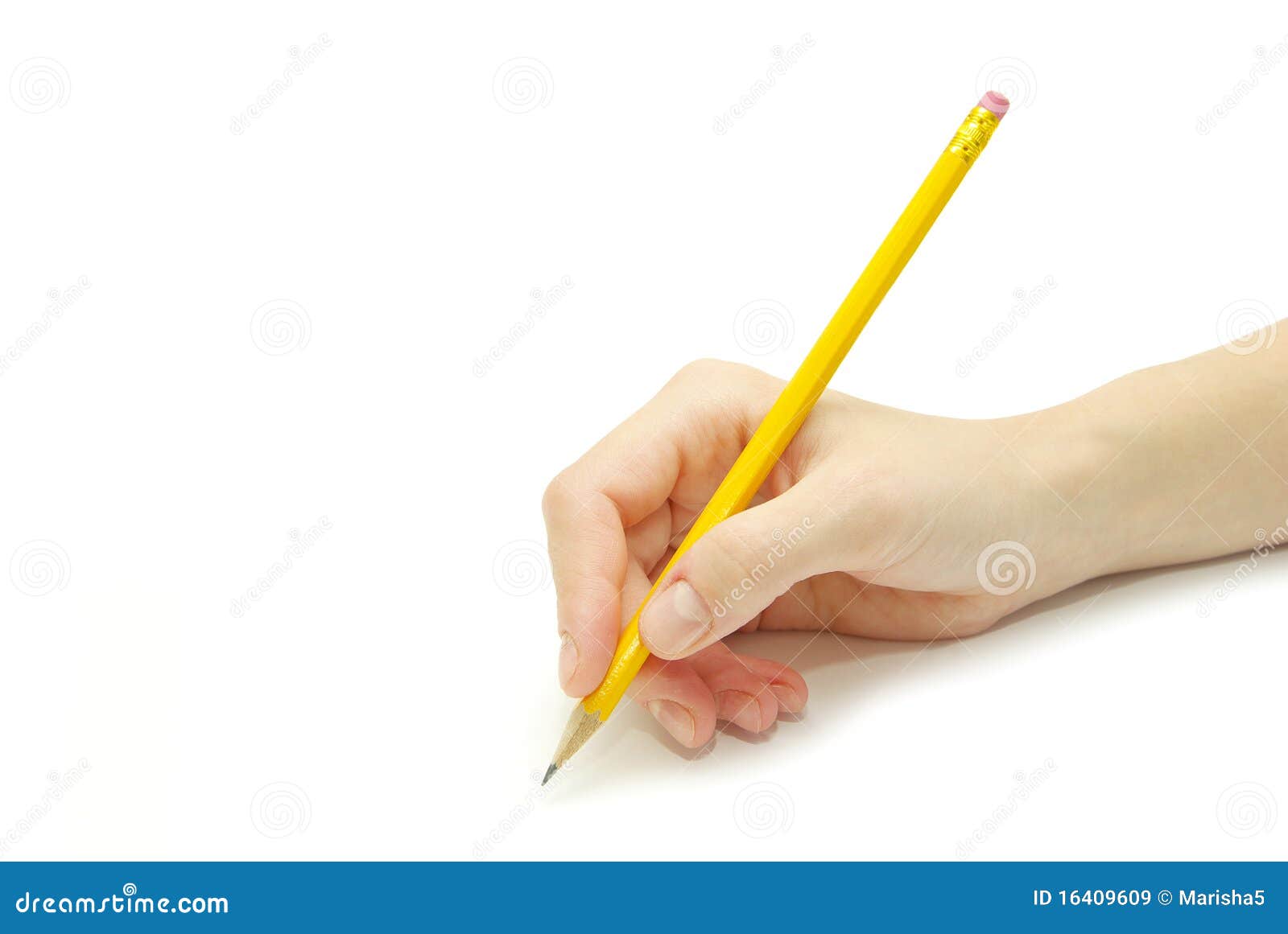Pencil in hand stock image. Image of drawing, inspiration - 16409609