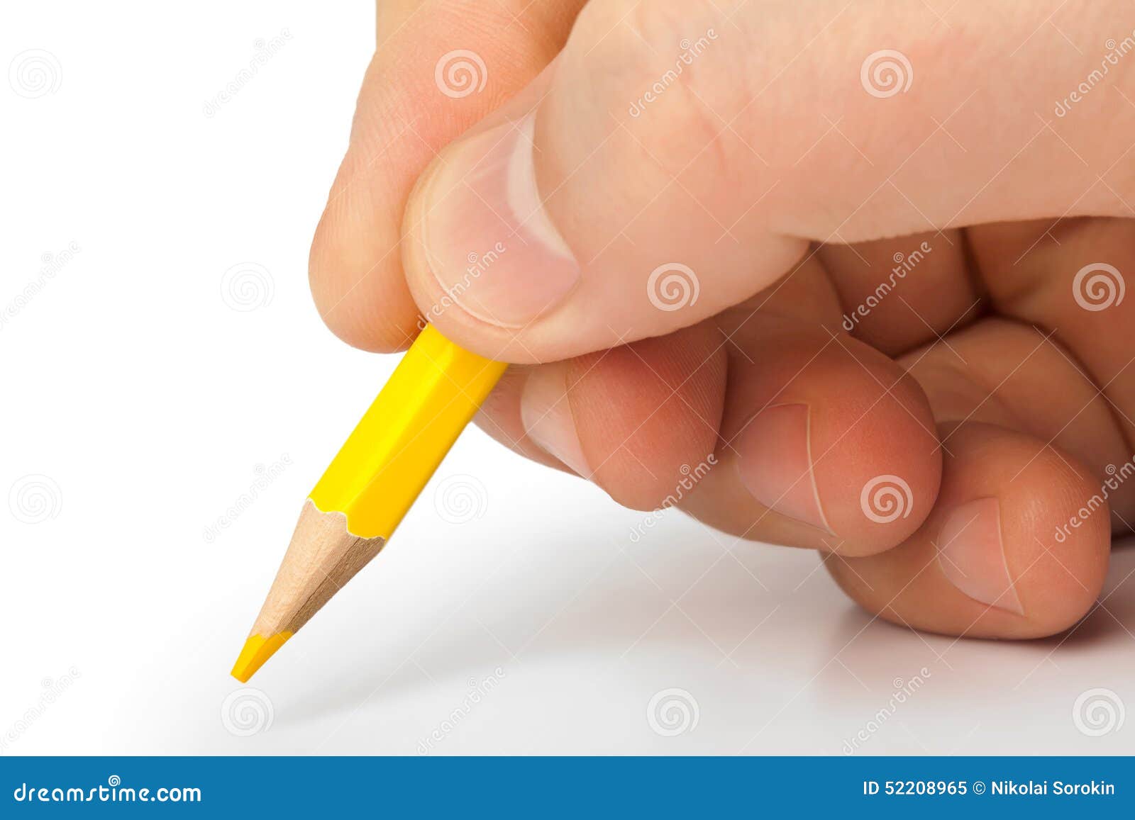 Pencil in hand stock image. Image of sketch, graphic - 52208965