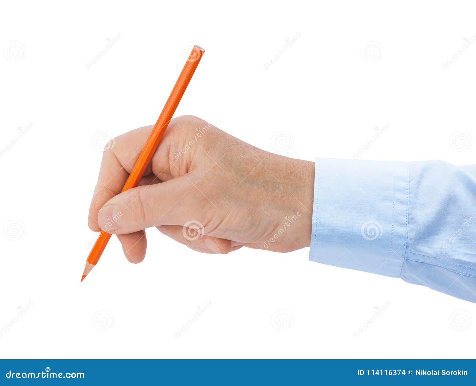 Pencil in hand stock photo. Image of calligraphy, holding - 114116374
