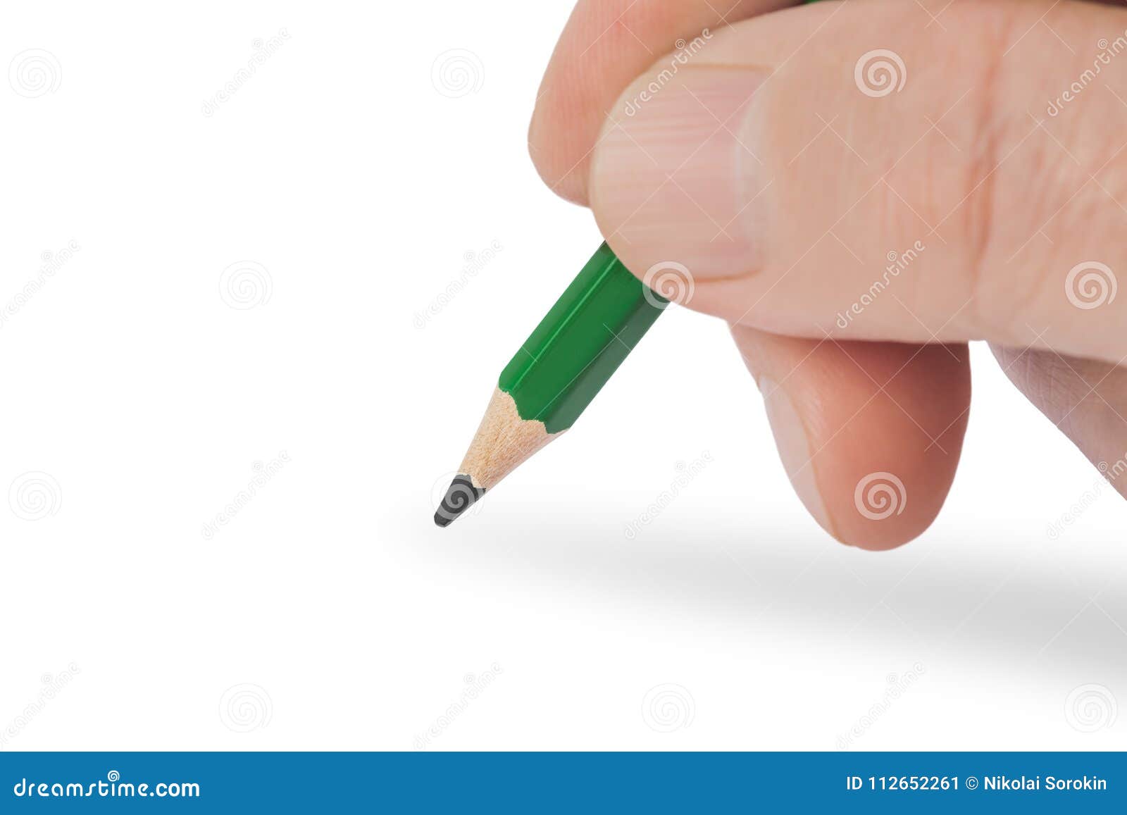 Pencil in hand stock image. Image of calligraphy, pencil - 112652261