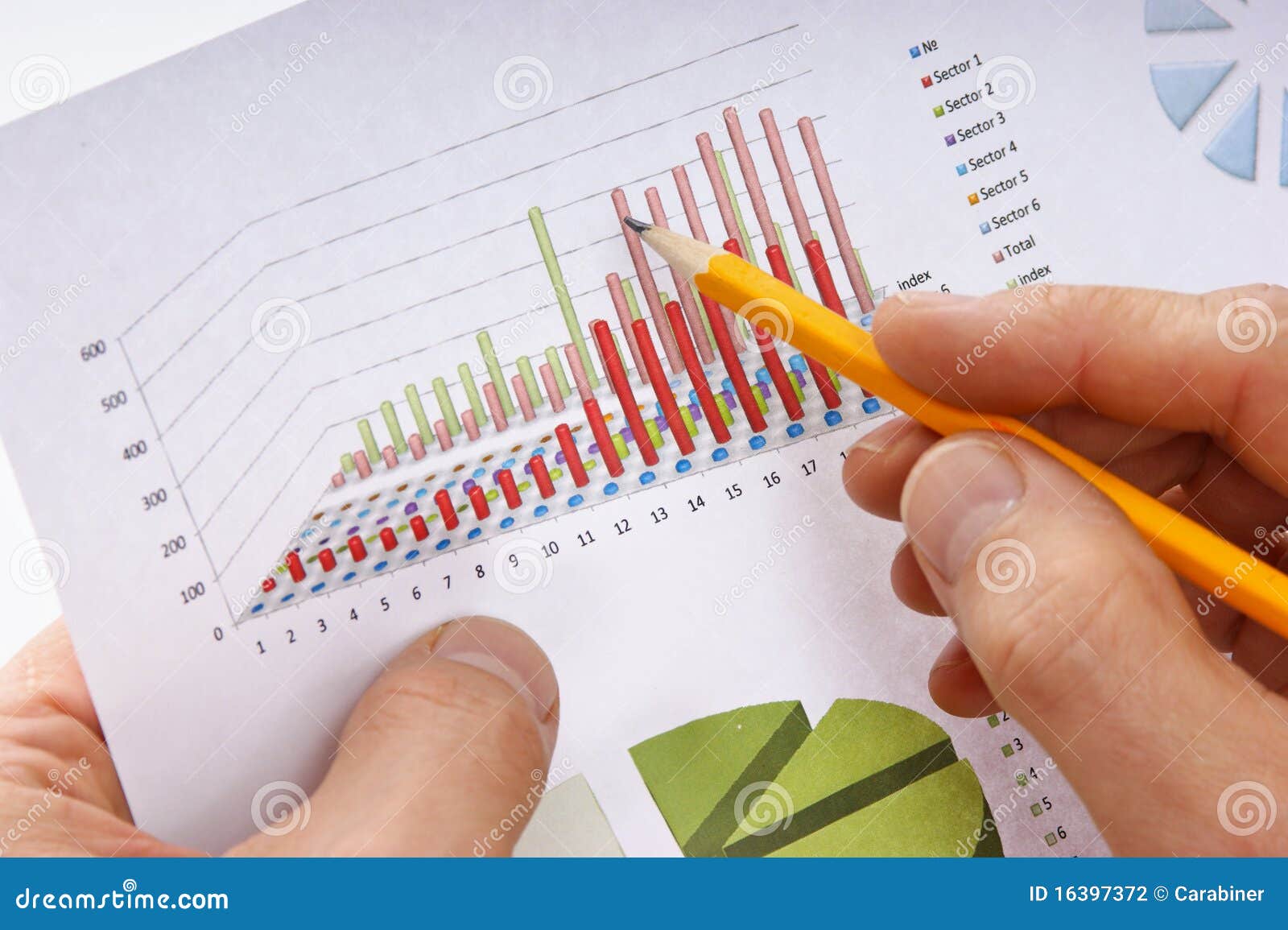 Pencil in Hand and Working Paper Stock Photo - Image of analyzing, cell ...