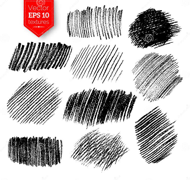 Pencil hatching textures. stock vector. Illustration of sketch - 72306212