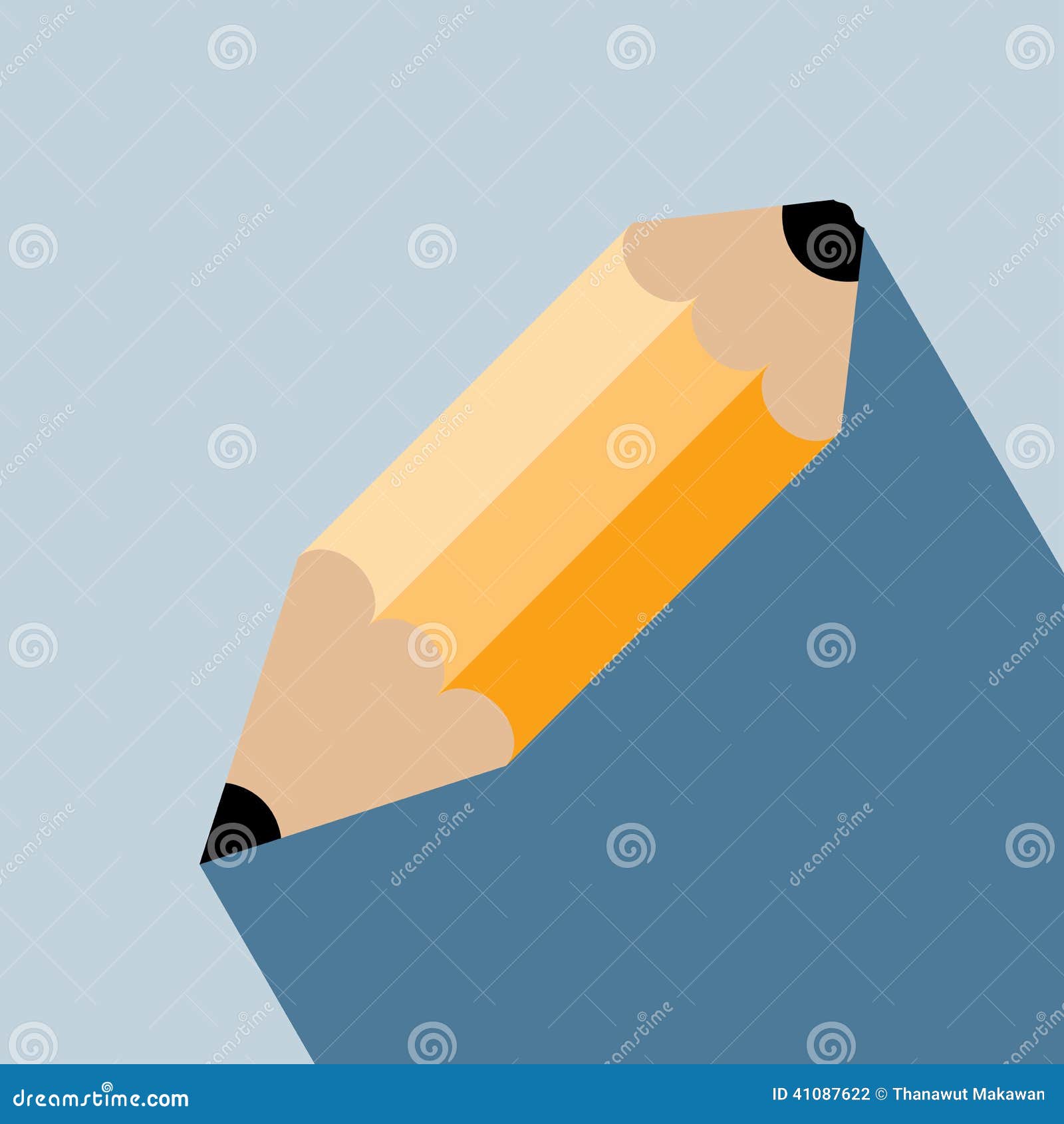 Pencil Head Icon stock vector. Illustration of secretarial - 41087622
