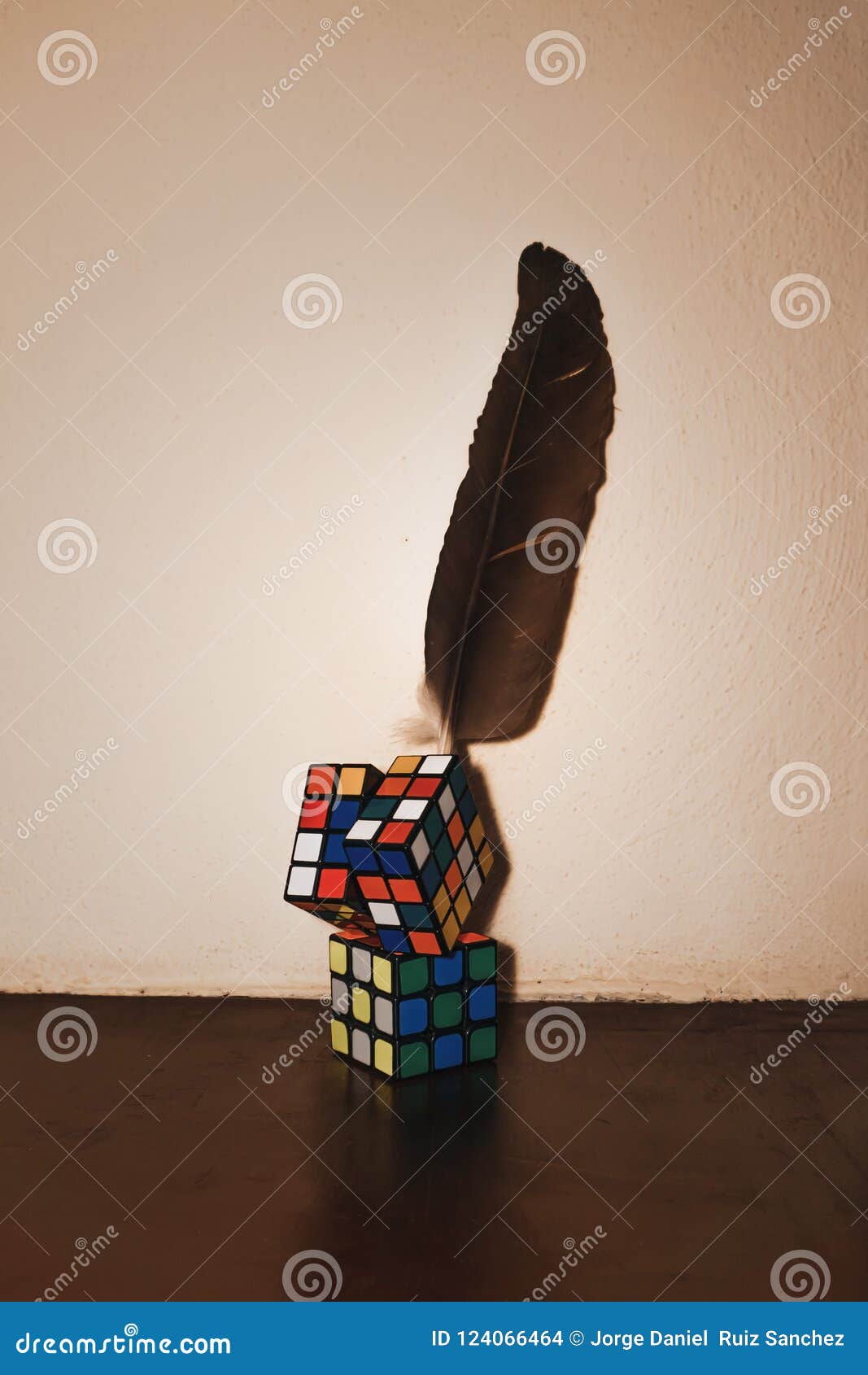 Pencil Holders Whit Rubik Cube Shape Editorial Stock Image - Image of ...