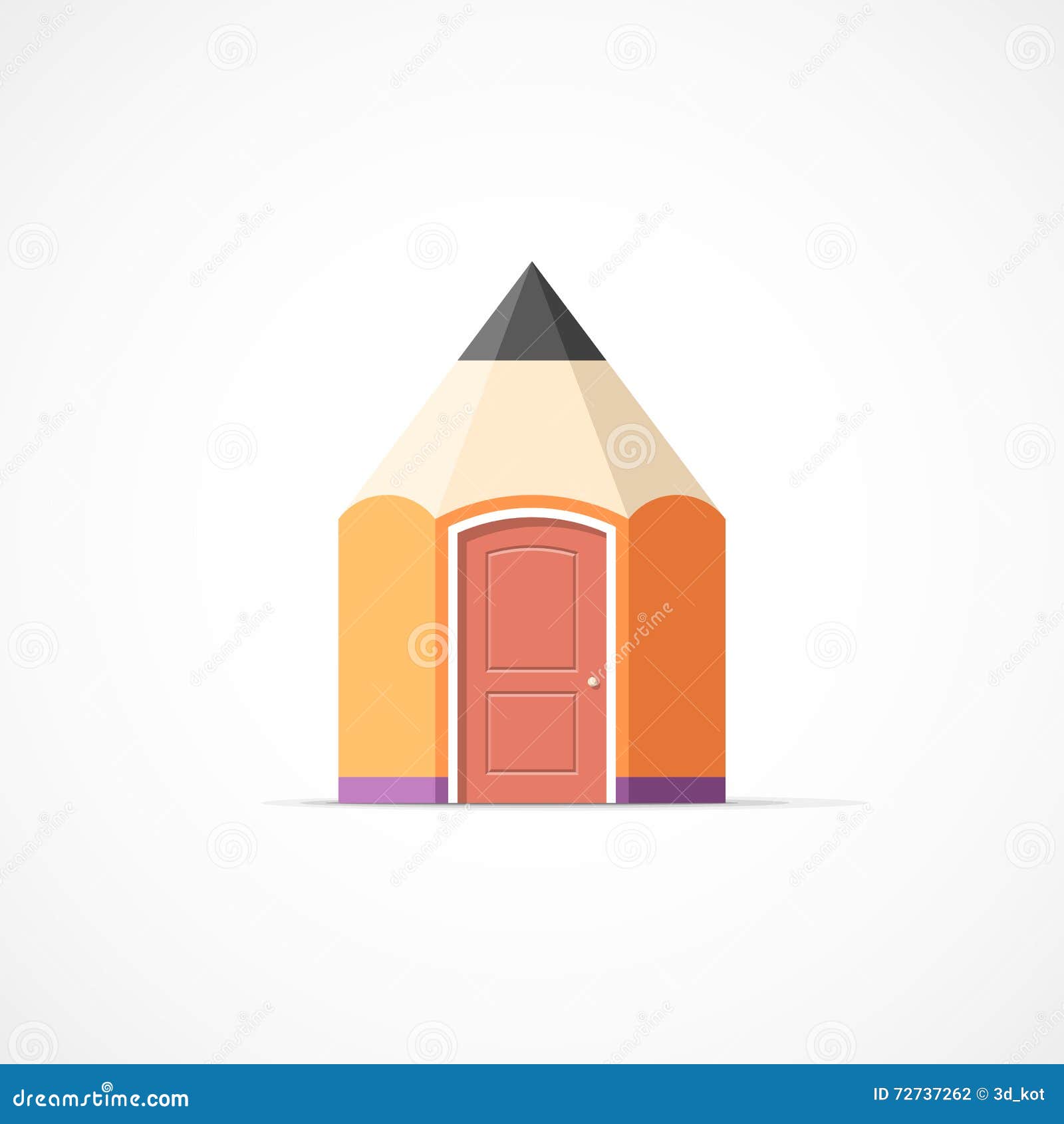 Pencil House. Education Concept Stock Vector - Illustration of idea ...