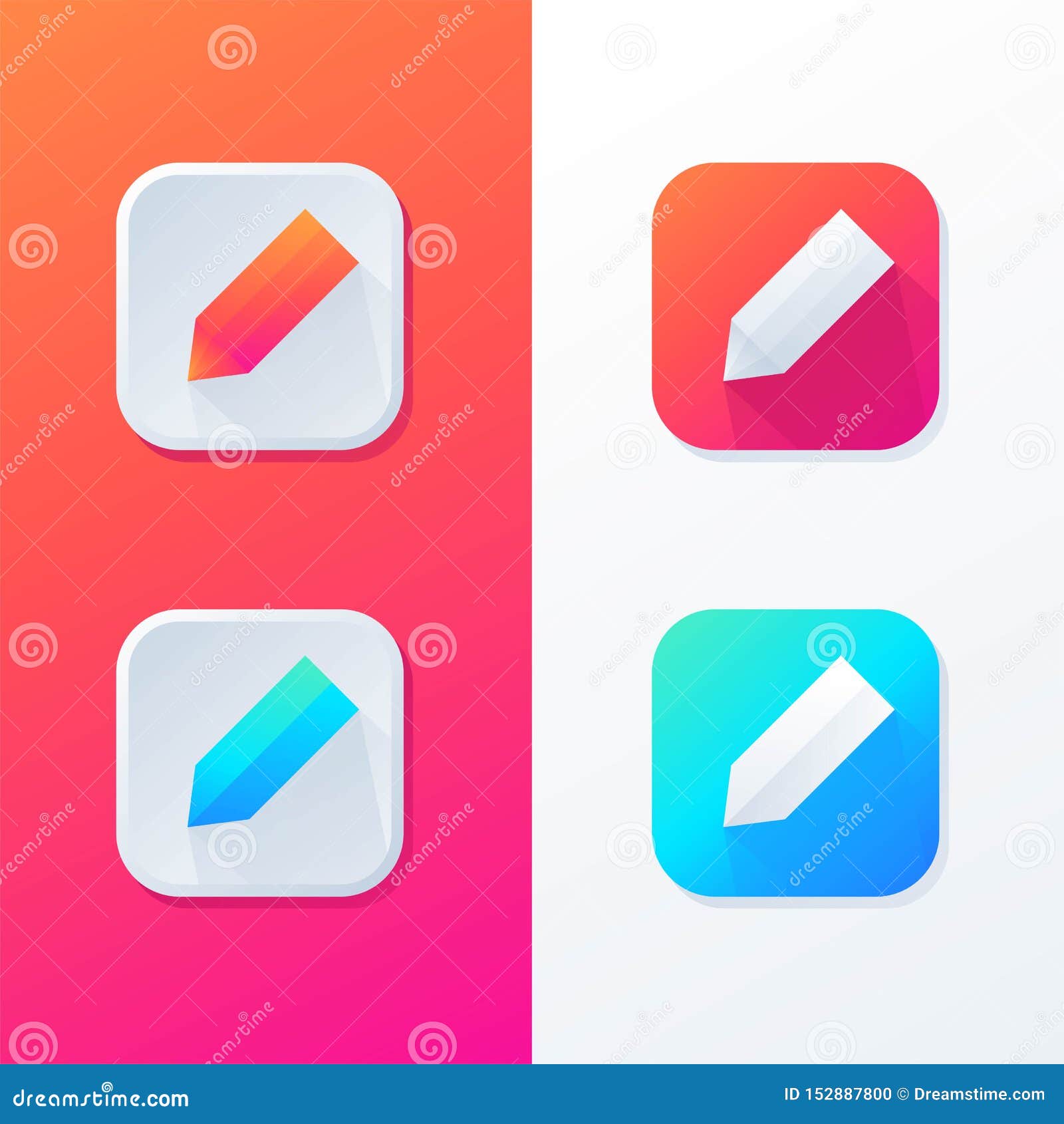 Pencil icon application stock vector. Illustration of project - 152887800