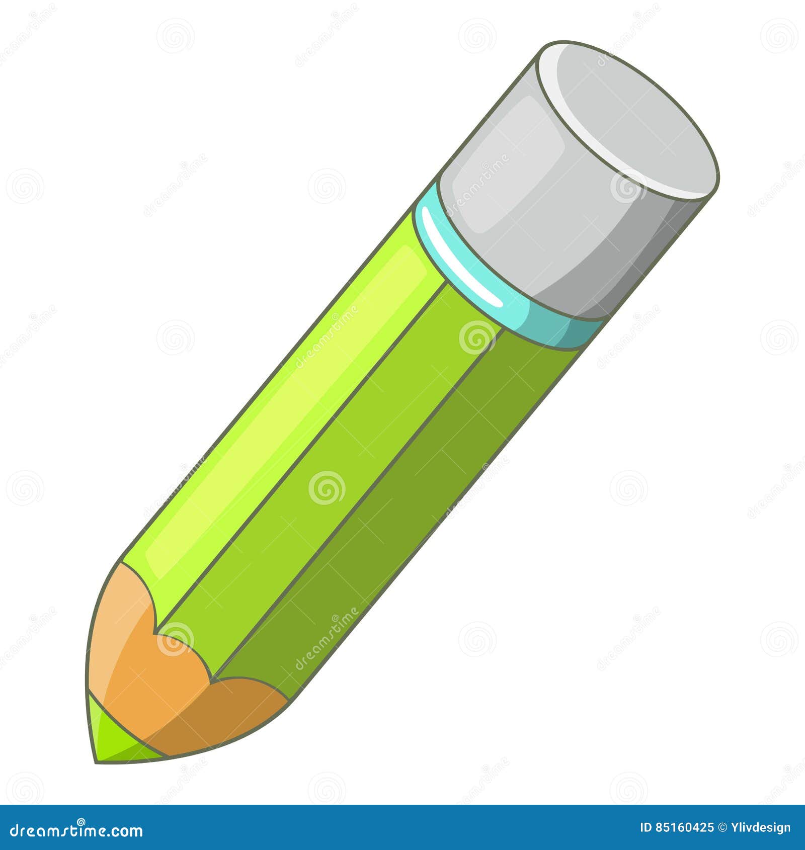 Pencil icon, cartoon style stock vector. Illustration of icon - 85160425