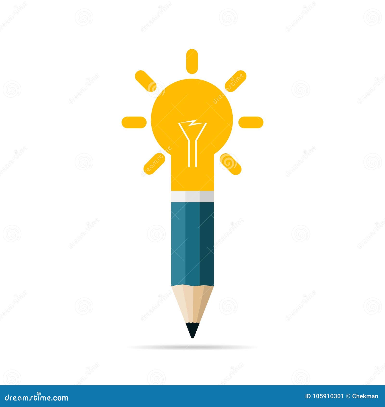 Pencil Icon. Creative Idea. Vector Illustration Stock Illustration ...