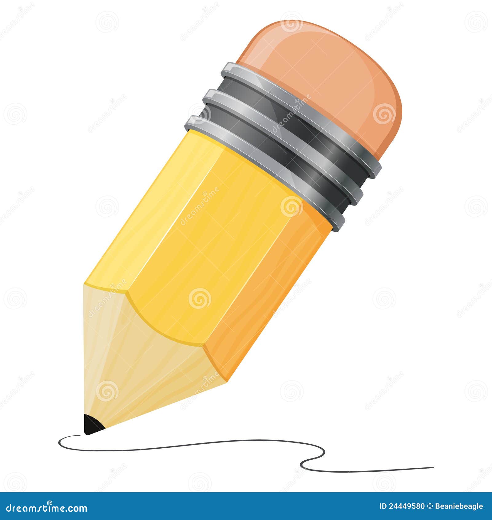 Pencil Icon Drawing stock vector. Illustration of lead - 24449580