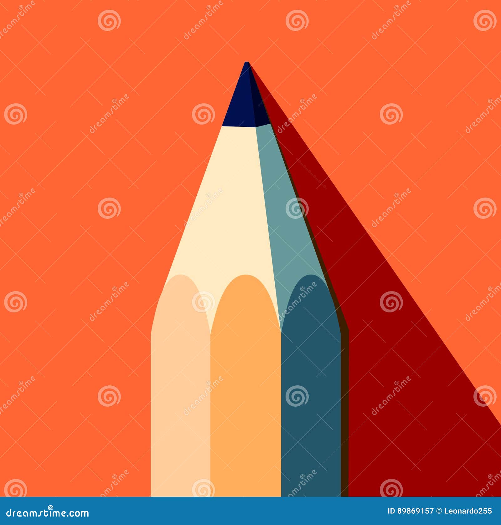 Pencil icon, flat design stock vector. Illustration of graphics - 89869157