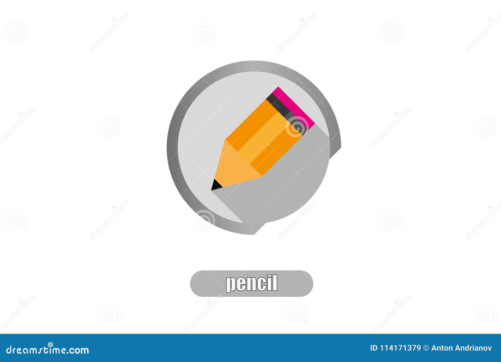 Pencil icon stock vector. Illustration of abstract, concept - 114171379
