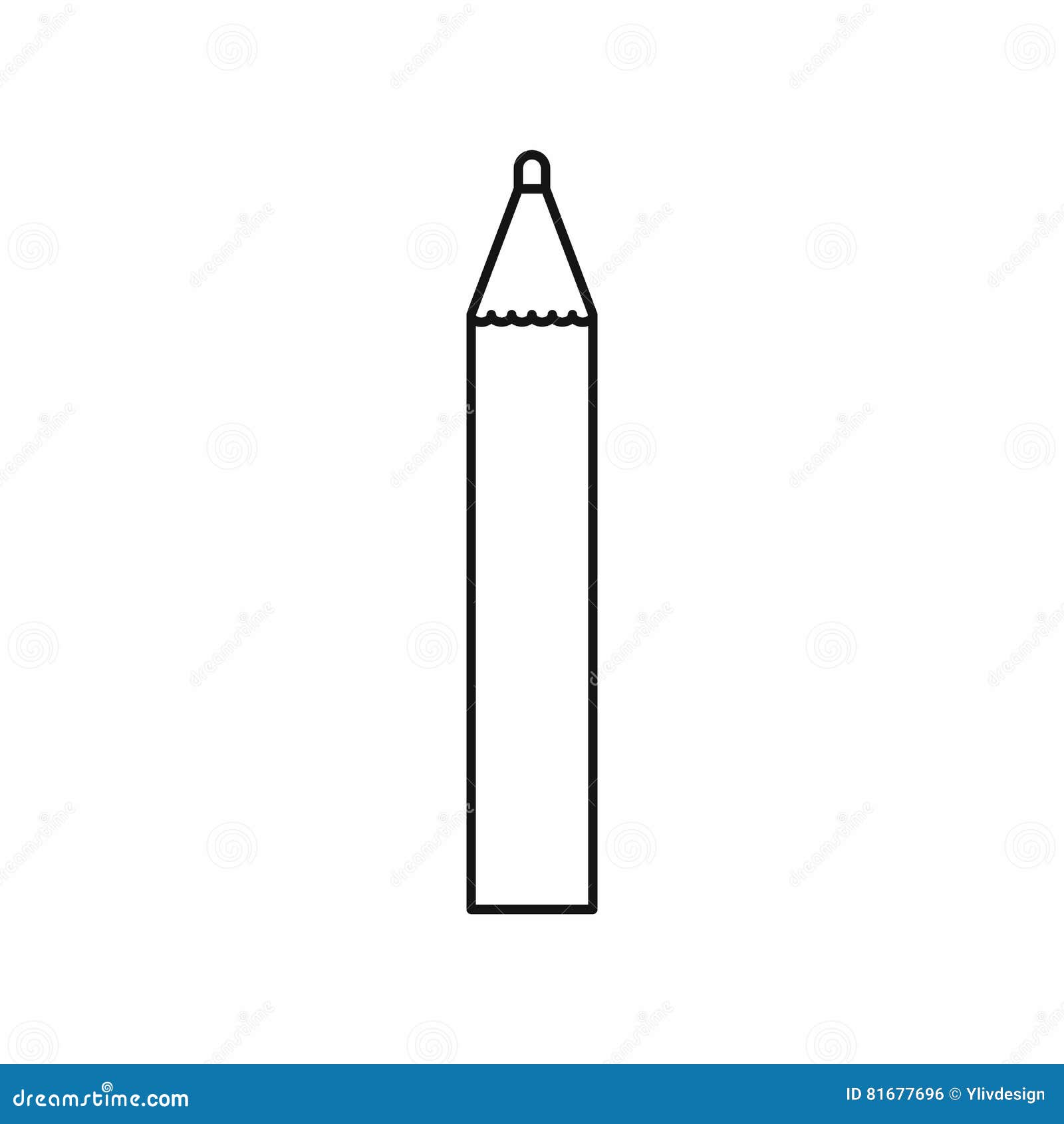 Pencil icon, outline style stock vector. Illustration of artist - 81677696