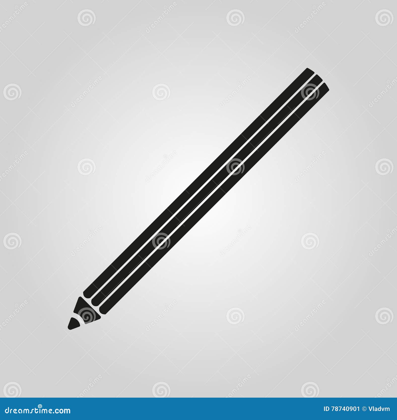 The Pencil Icon. Pencil Symbol. Flat. Stock Vector - Illustration of ...