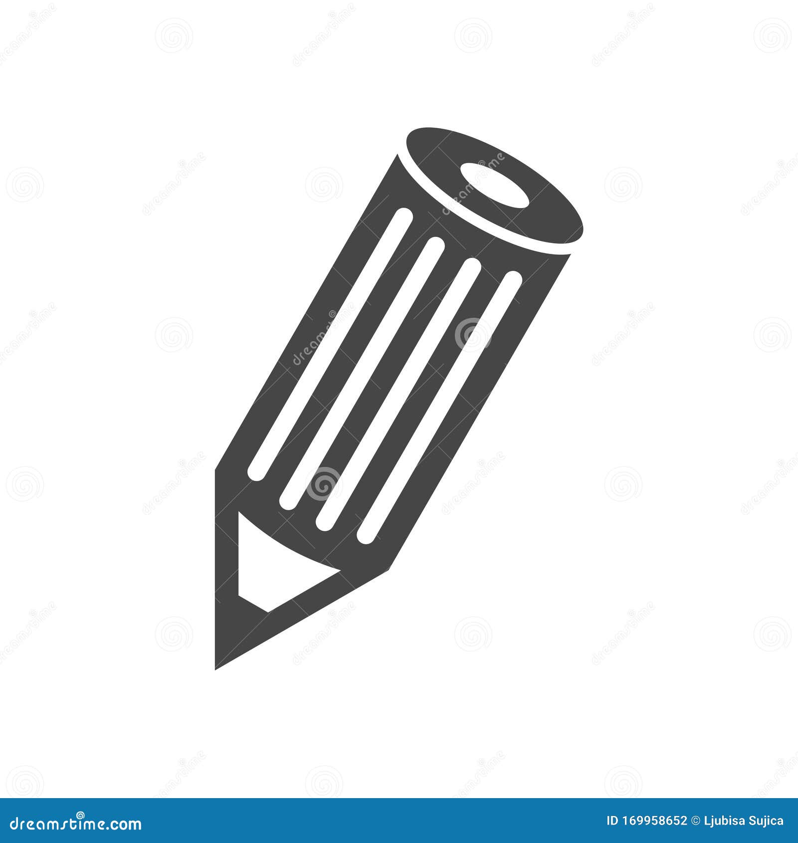Pencil icon stock vector. Illustration of creative, business - 169958652