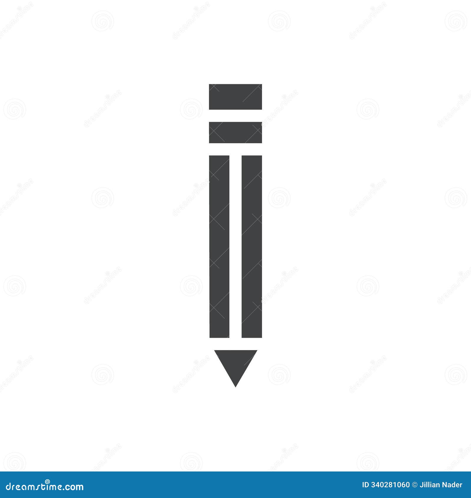 Pencil Icon Simple Vector Symbol Stock Vector - Illustration of school ...