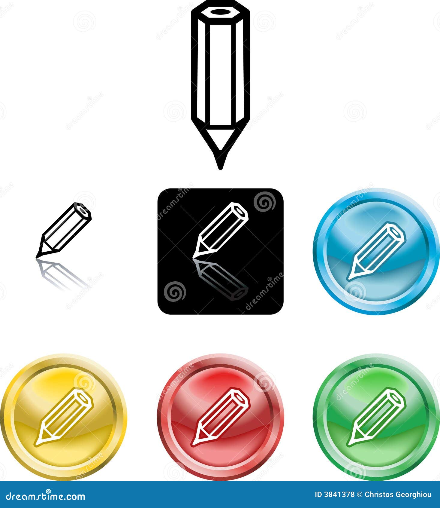 Pencil icon symbol stock vector. Illustration of internet - 3841378