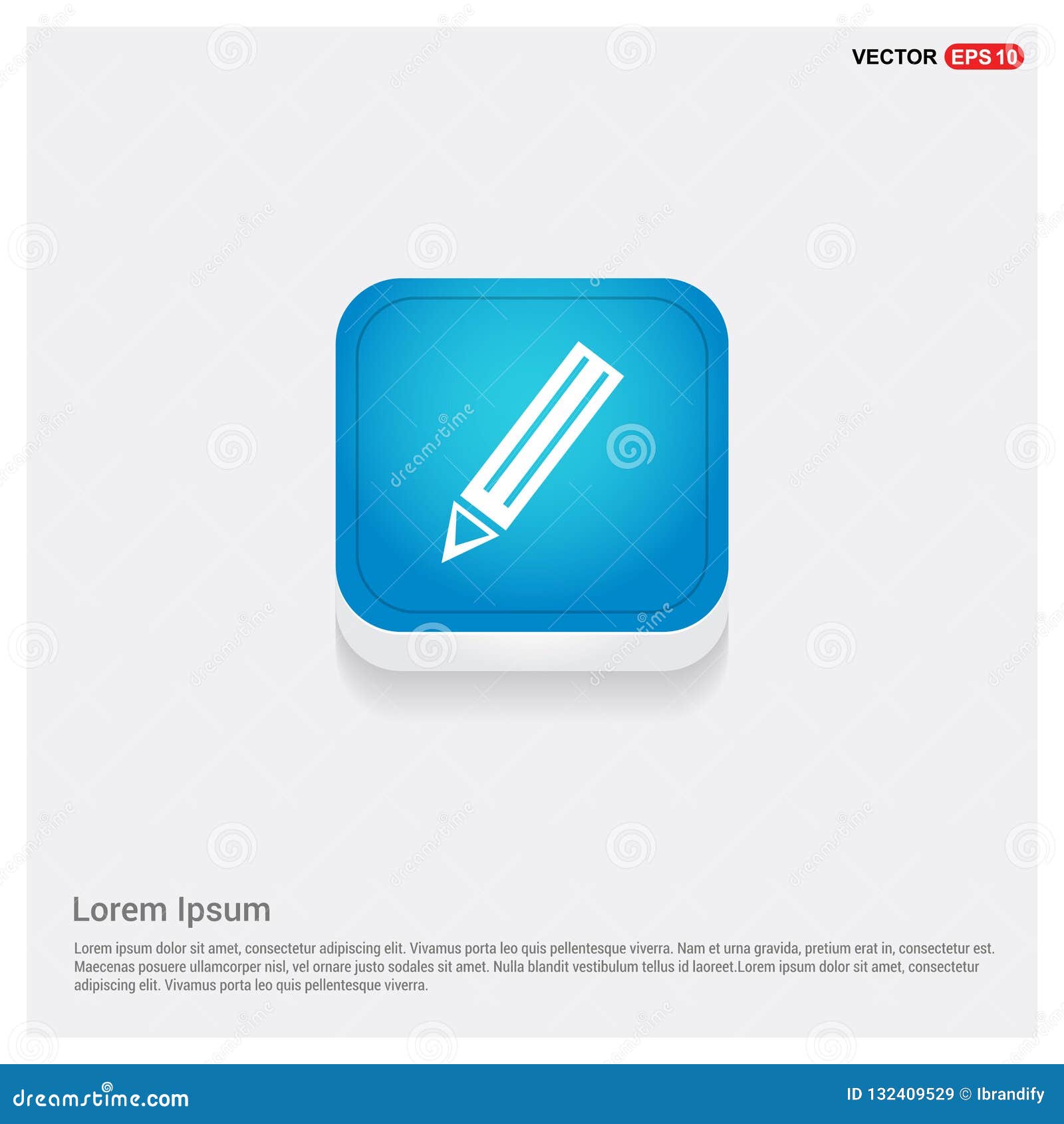 Pencil icon stock vector. Illustration of background - 132409529