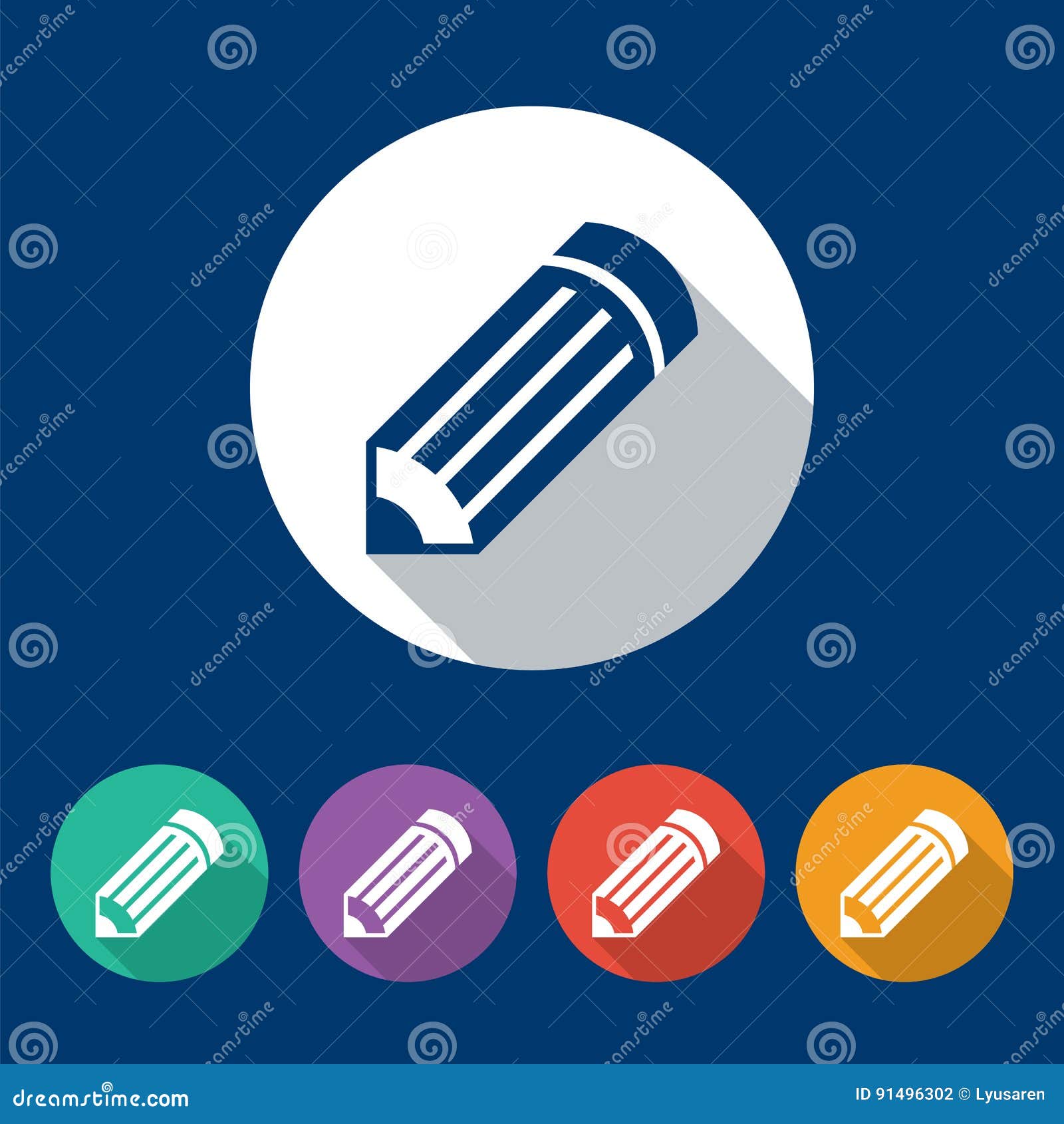 Pencil icon vector stock vector. Illustration of object - 91496302