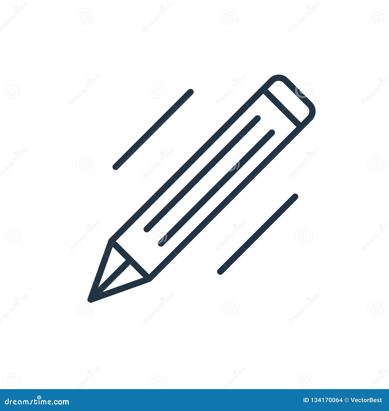 Pencil Icon Vector Isolated on White Background, Pencil Sign Stock ...