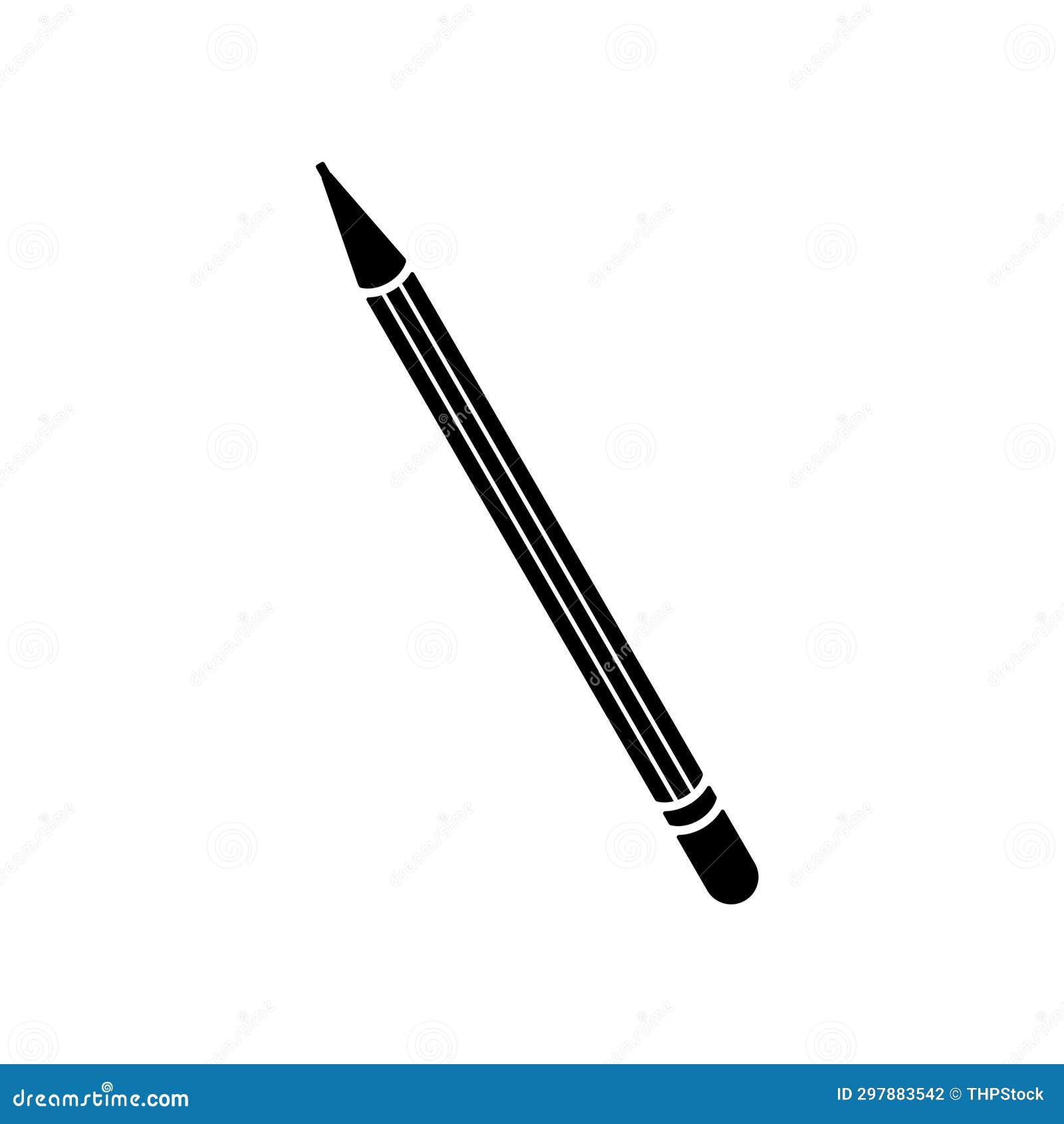 Pencil or Stylus Icon Vector Stock Vector - Illustration of drawing ...