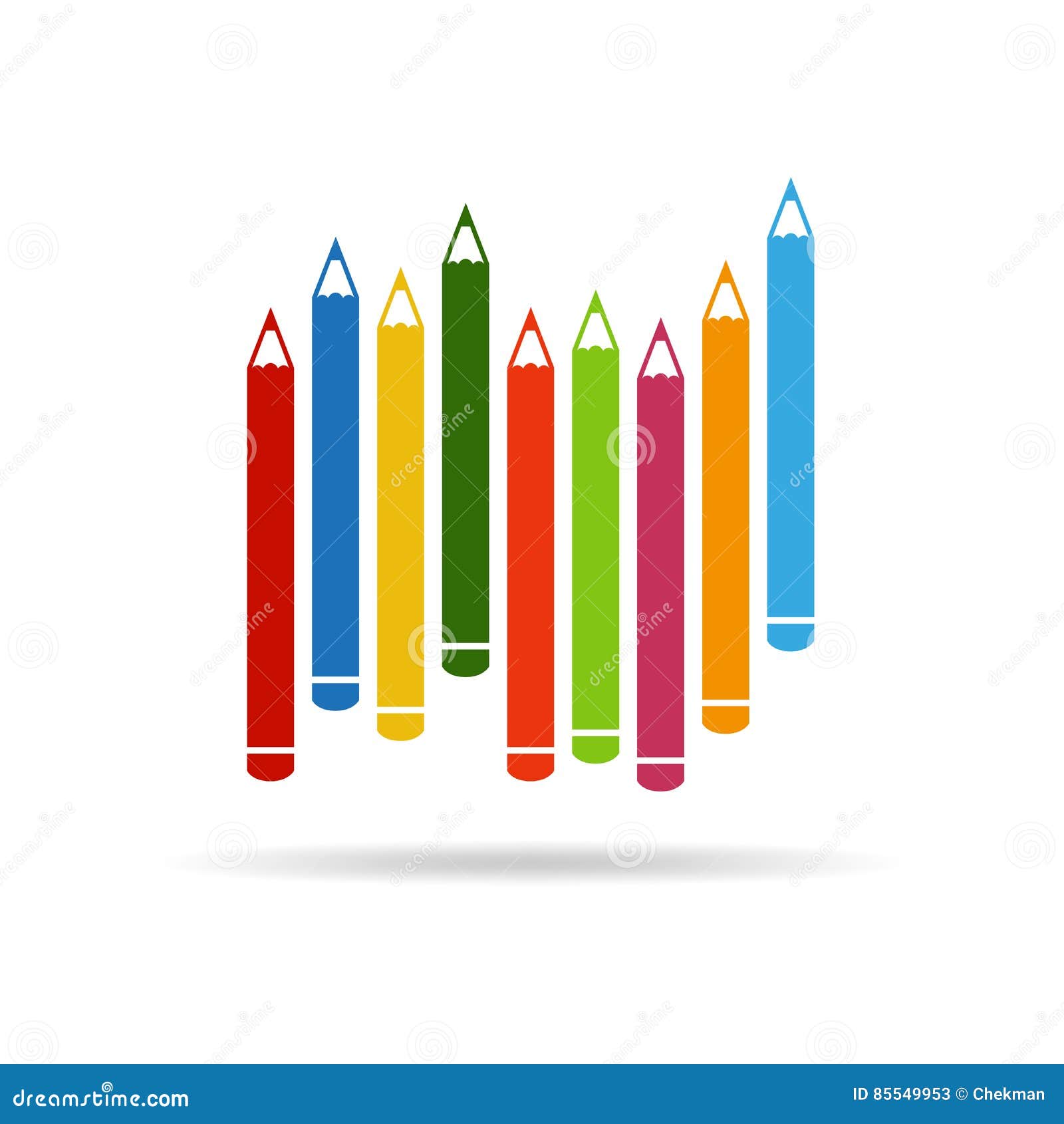 Pencil Icons. Vector Illustration Stock Illustration - Illustration of ...