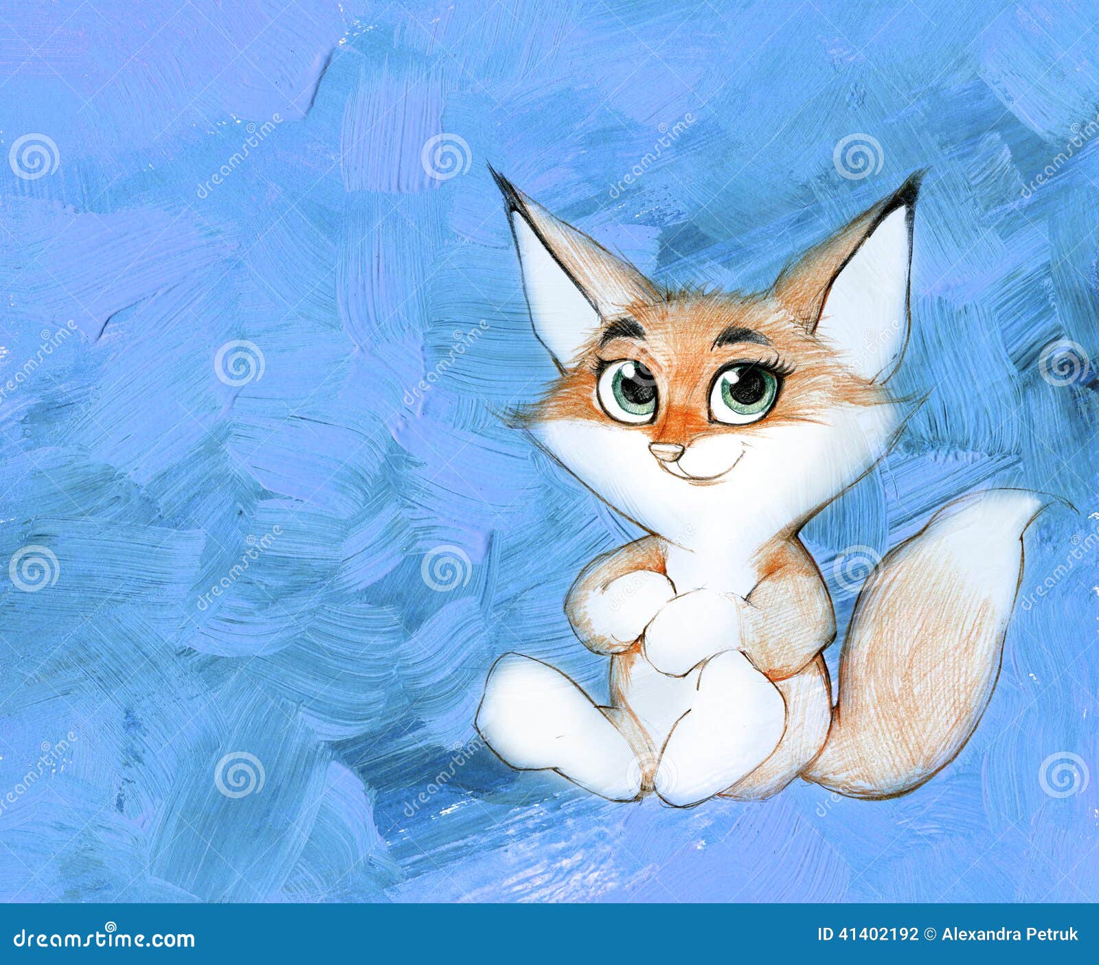 Pencil Illustration of a Fox Stock Illustration - Illustration of ...