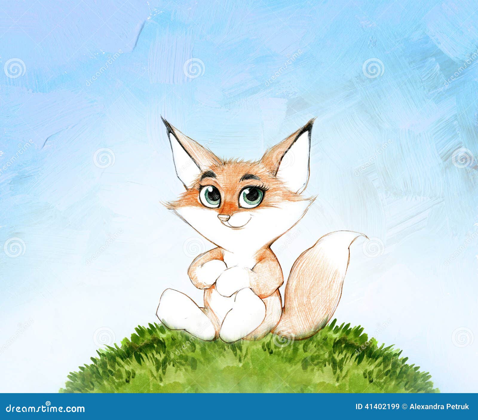 Pencil Illustration of a Fox Stock Illustration - Illustration of merry ...