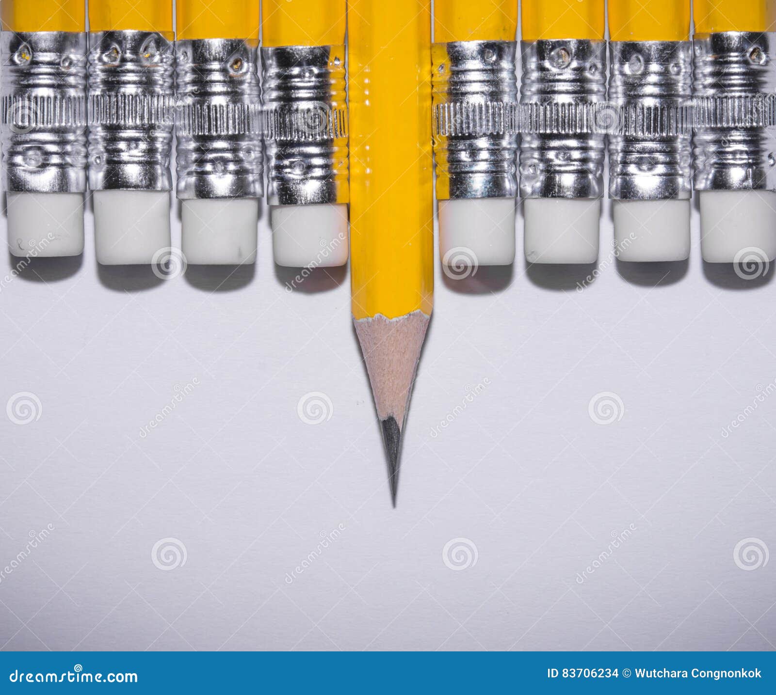 Pencil Isolated on Pure White Background Stock Photo - Image of learn ...