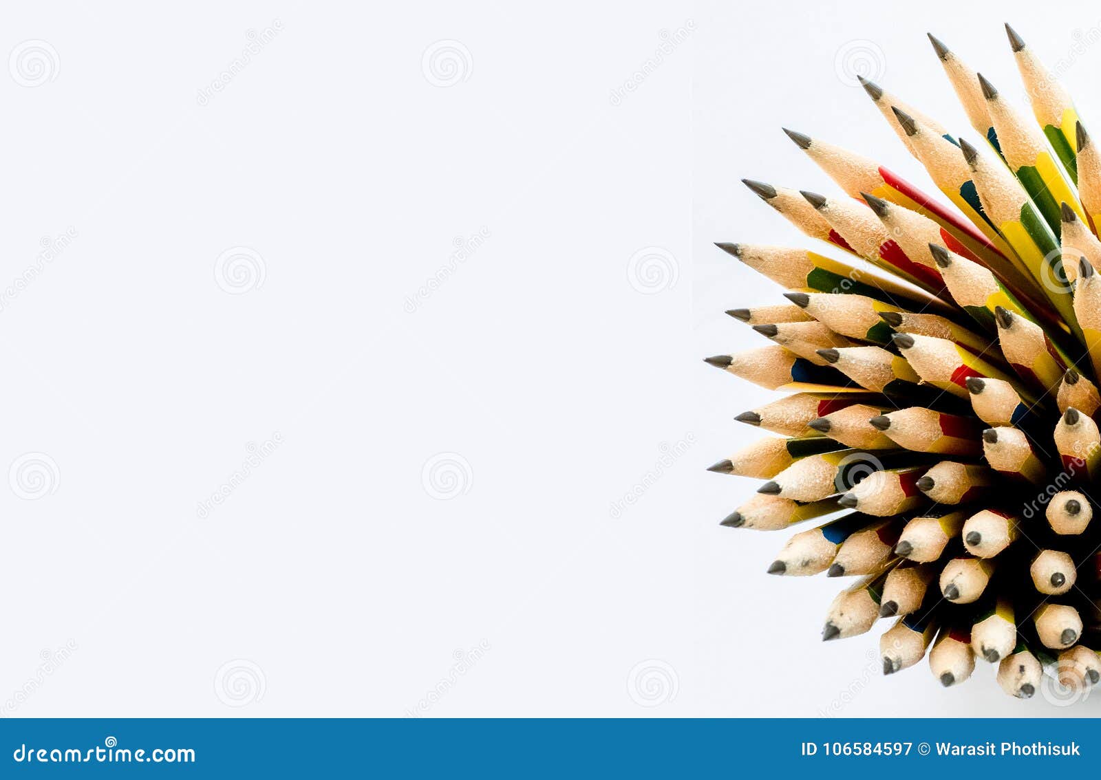 Pencil on Pure White Background Stock Image - Image of pencil, study ...