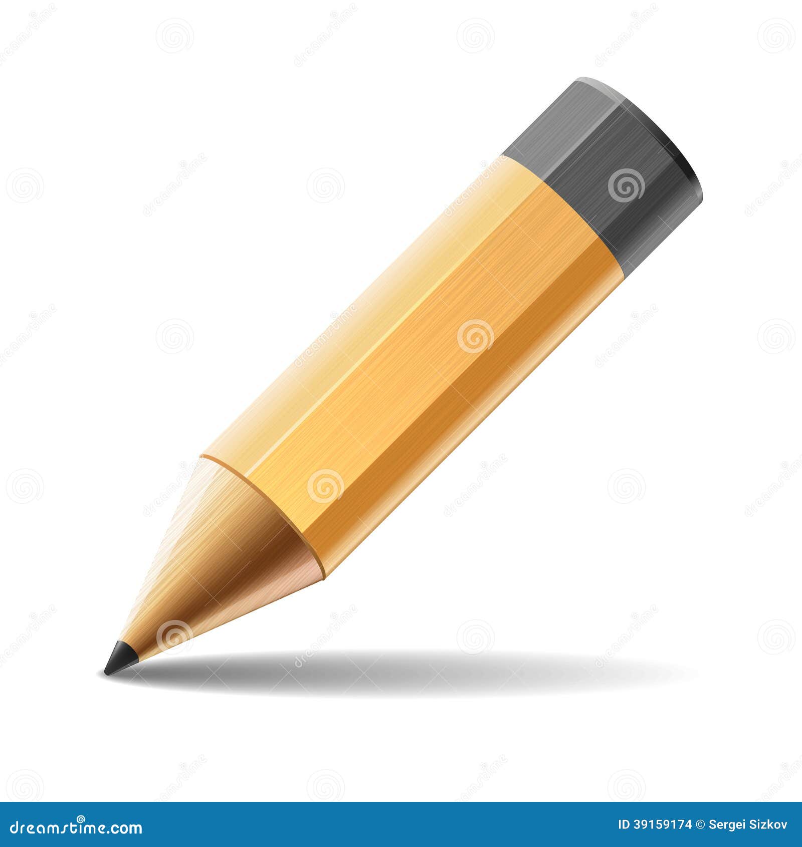 Pencil Isolated on White Background Vector Stock Vector - Illustration ...