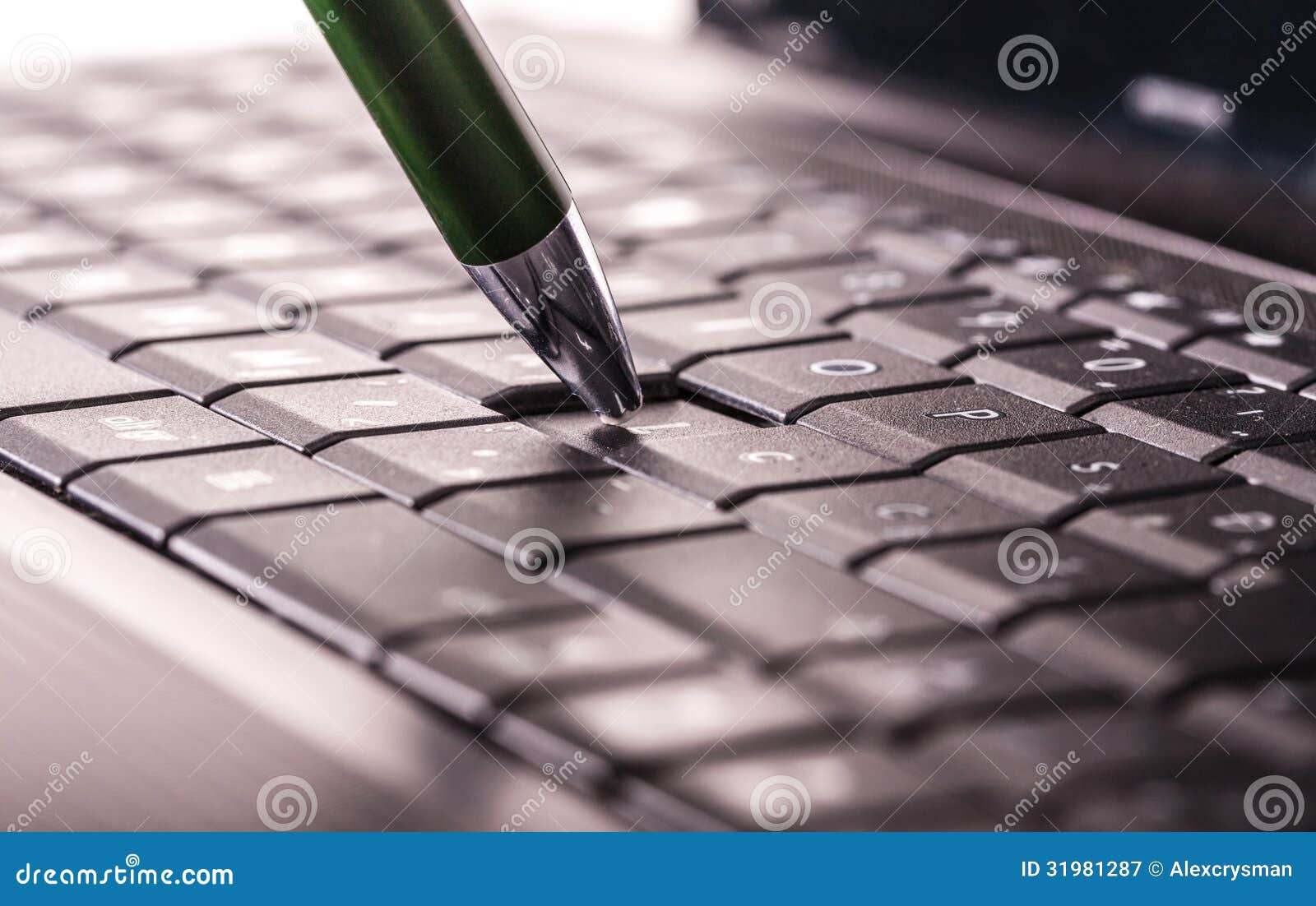 Pencil on keyboard stock image. Image of black, technology - 31981287