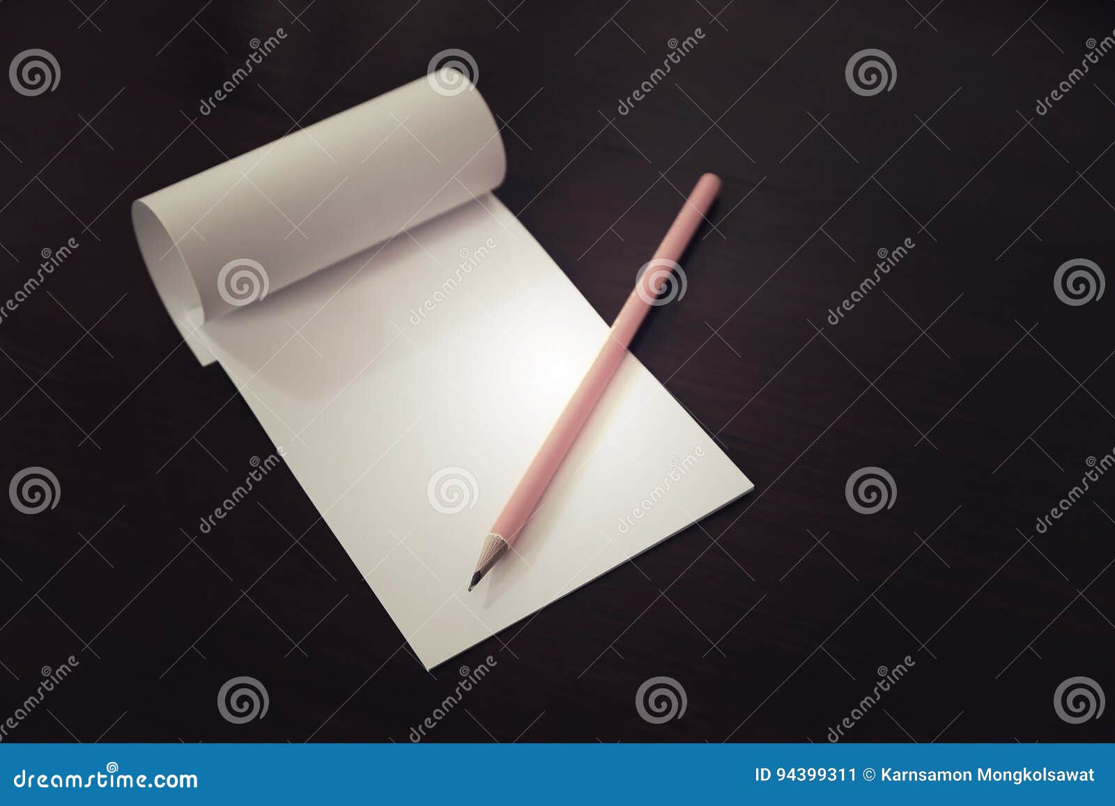 Pencil Laying on Blank Note Paper, Creative Work, Writing, Drawing ...