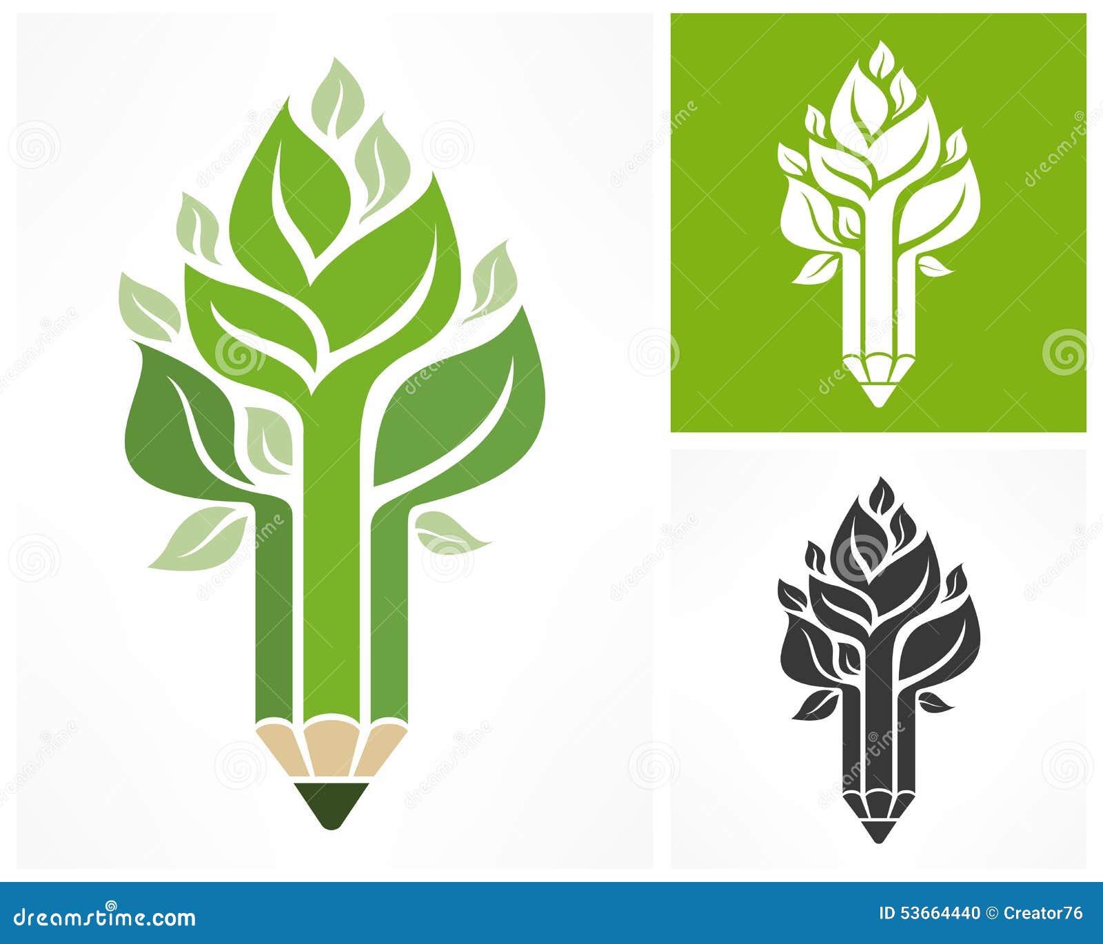 Pencil like tree stock vector. Illustration of environment - 53664440